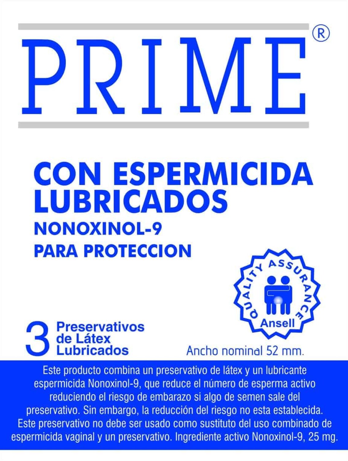 Prime Espermicid.(Blanco) — San Roque