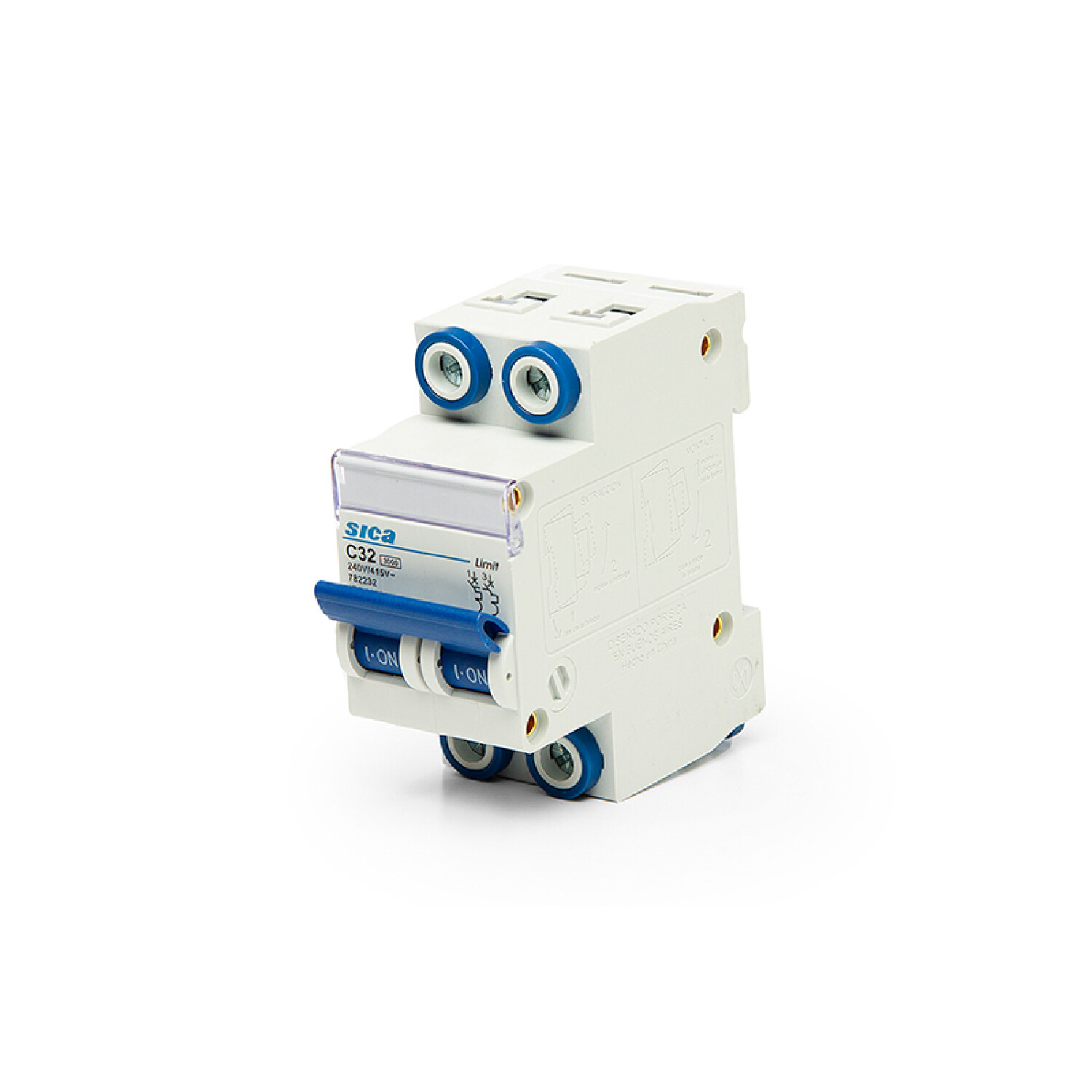 Llave térmica din Sicalimit 2P 32A 3kA - SK2232 — Fivisa