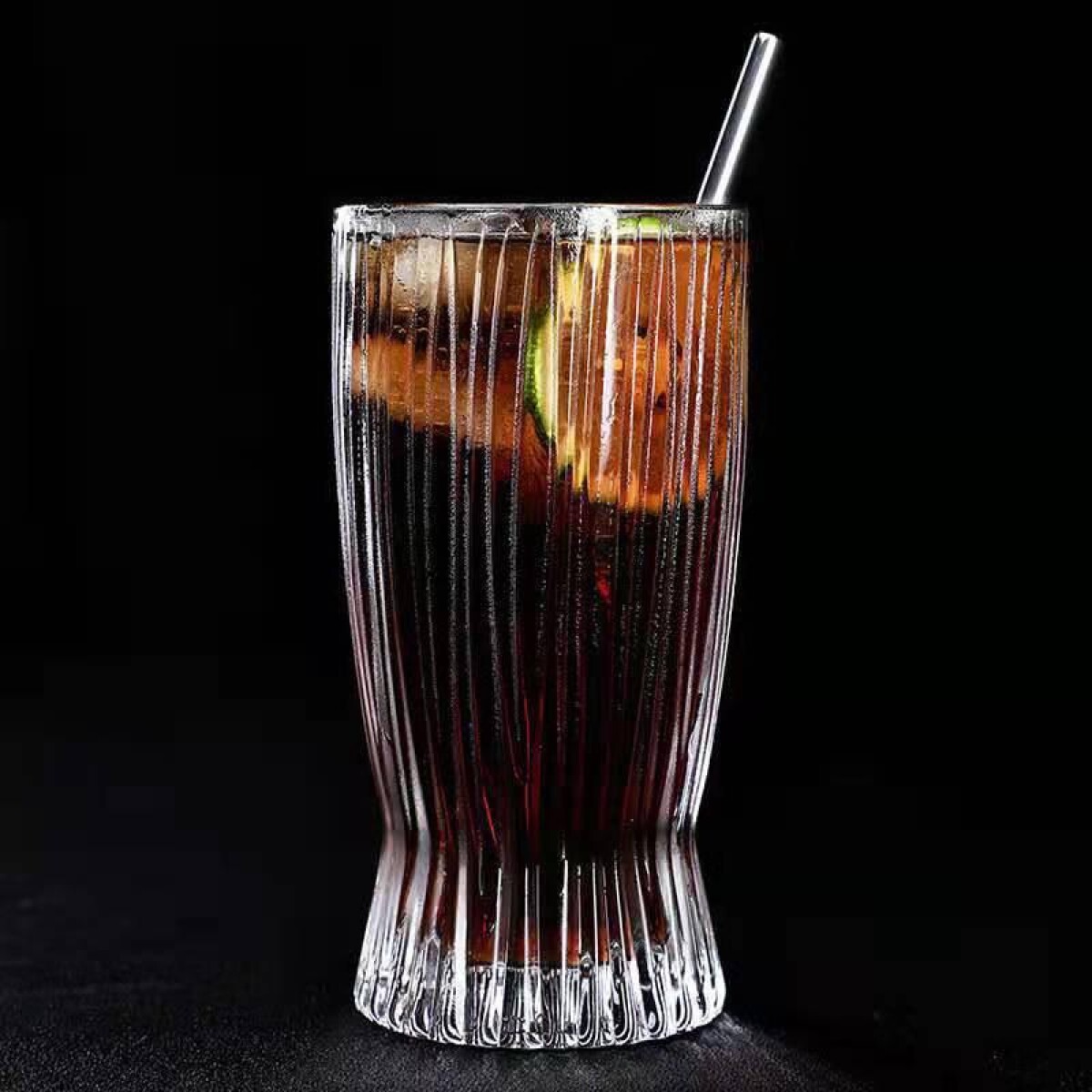 Juego De 6 Vasos Vidrio Labrado Long Drink — El Capitán