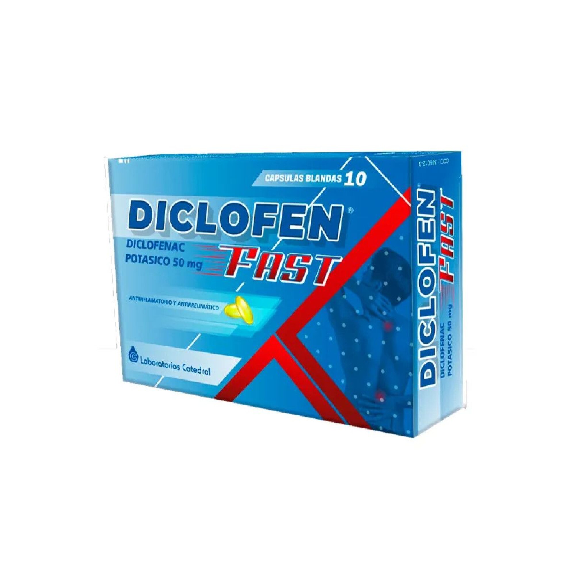 DICLOFEN 50 MG FAST CJ X 10 CAPS BLANDAS — Farmacenter