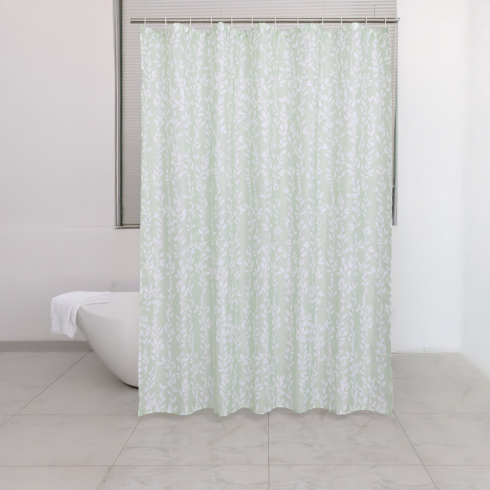Cortina de Home Class con Argollas 180 x 180 cm - 203370 HOJAS VERDE ...