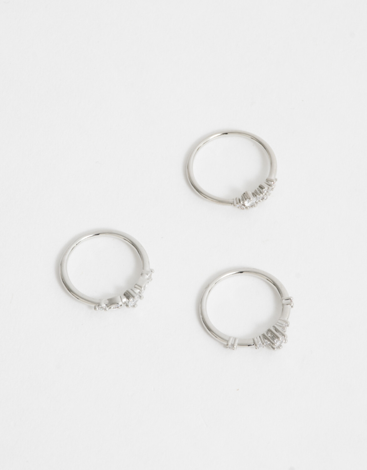 Set De Anillos Oro Zirconia — Todomoda