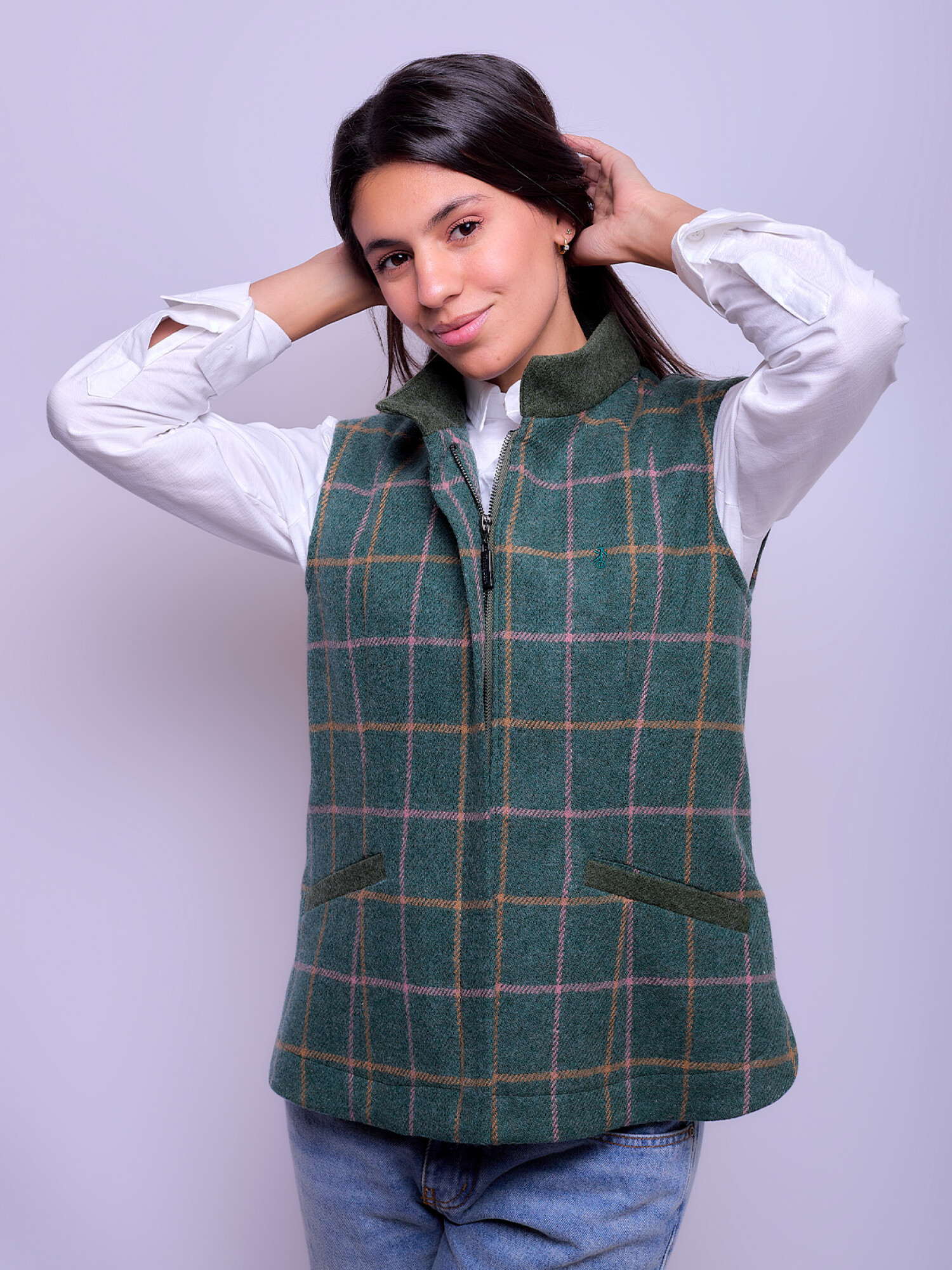 Chaleco Olivo - Cuadros Verde — Tranquera