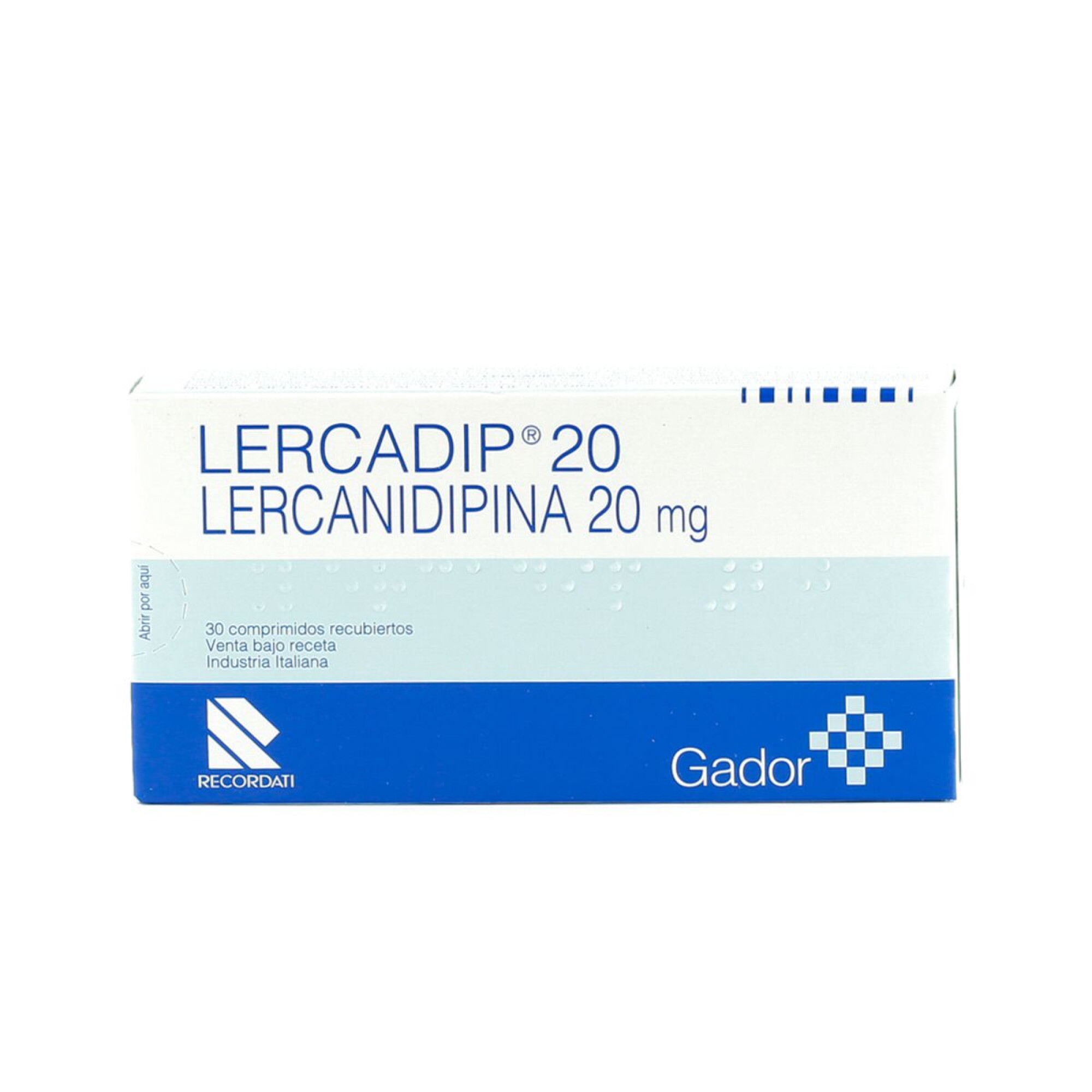 LERCADIP 20 MG CJ X 30 COMP. — Farmacenter