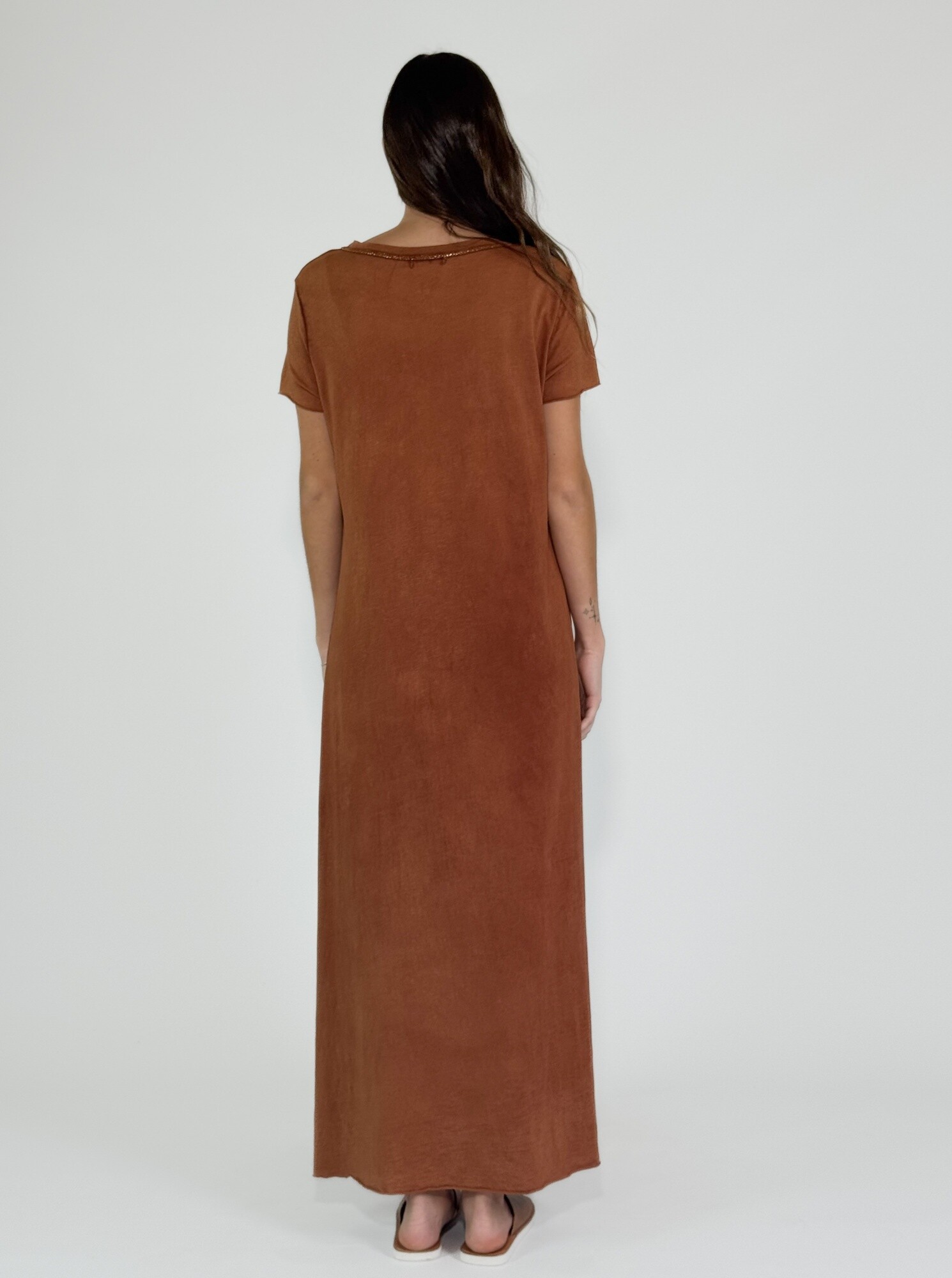 VESTIDO NAVARRA - MARRON — Panthai