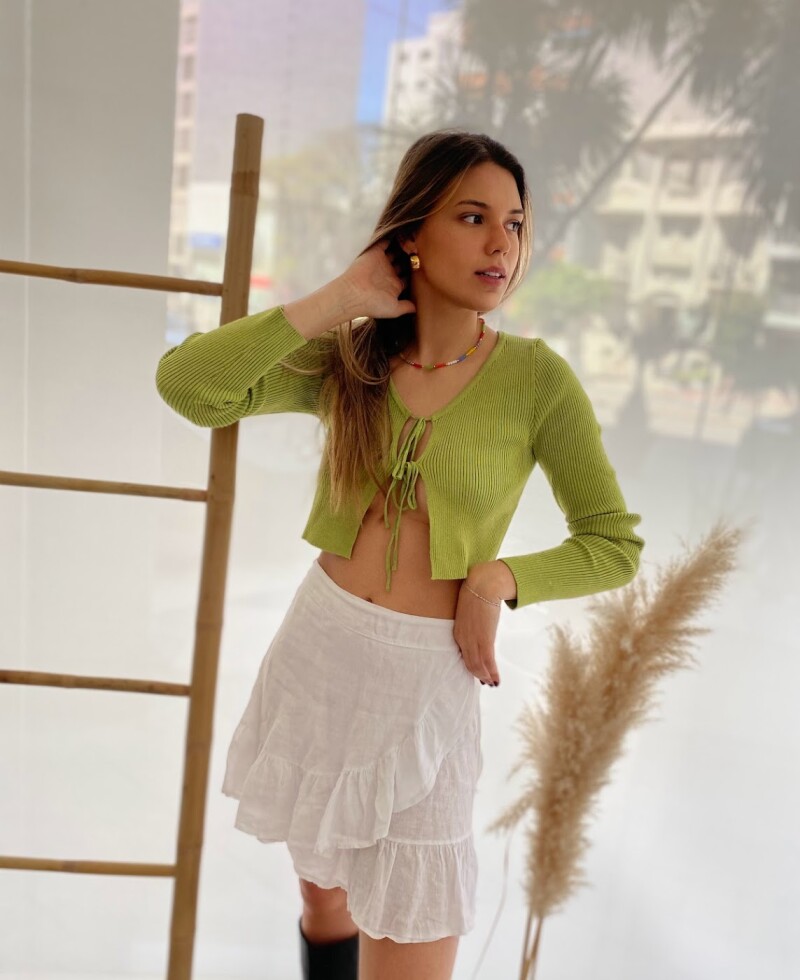 Pollera Lino - blanca — Bianca Store