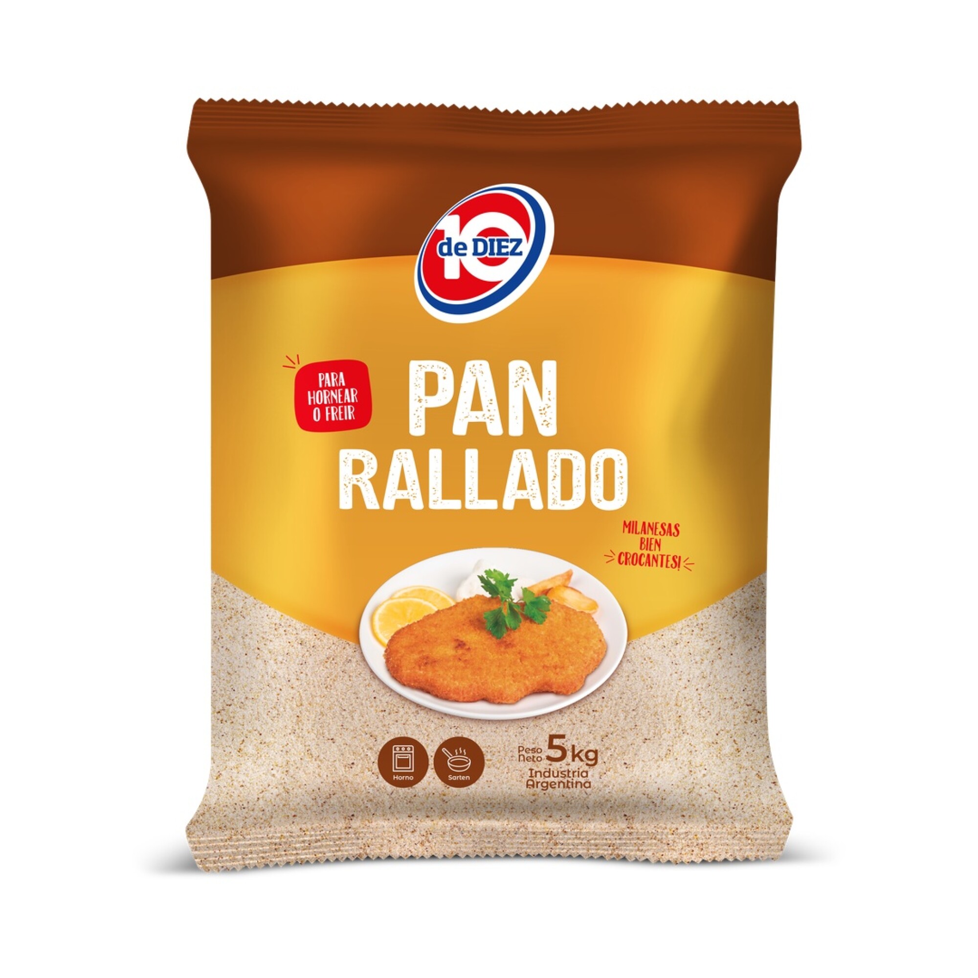 PAN RALLADO DE DIEZ 5KG — Distribuidora Sabbatini