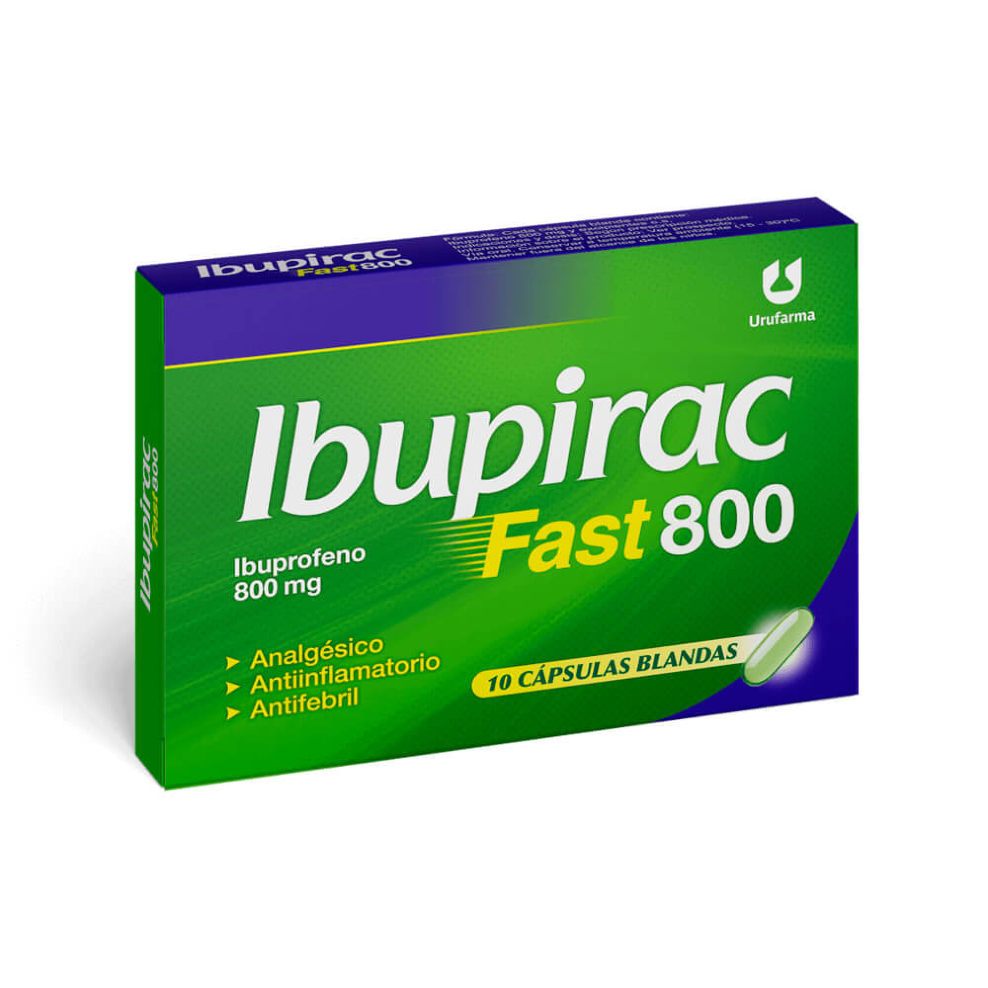 Ibupirac Fast 800mg 10 Cápsulas — San Roque