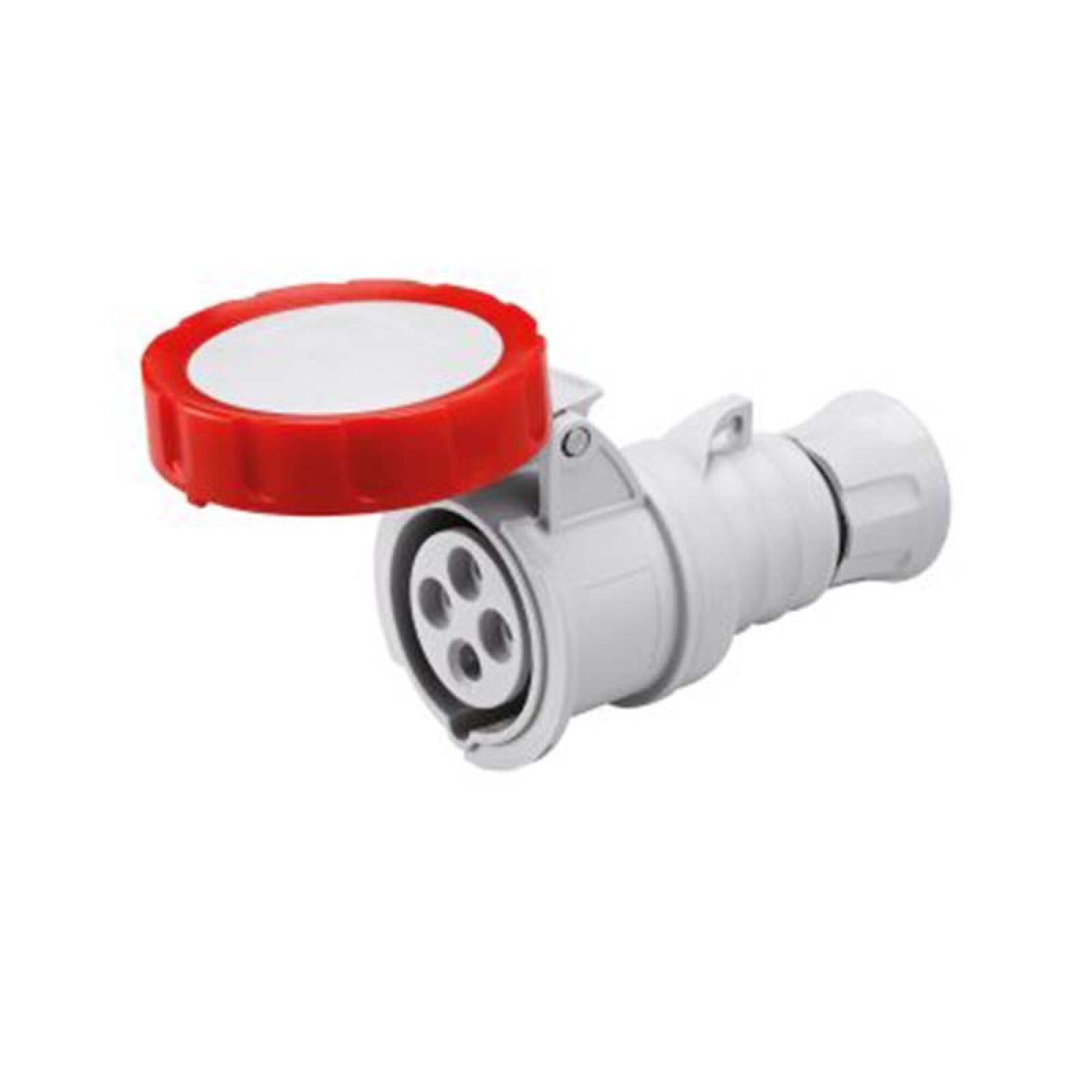 Ficha prolongación ind. 3P+T 32A 6H 380V IP67 roja - GG2041 — Fivisa