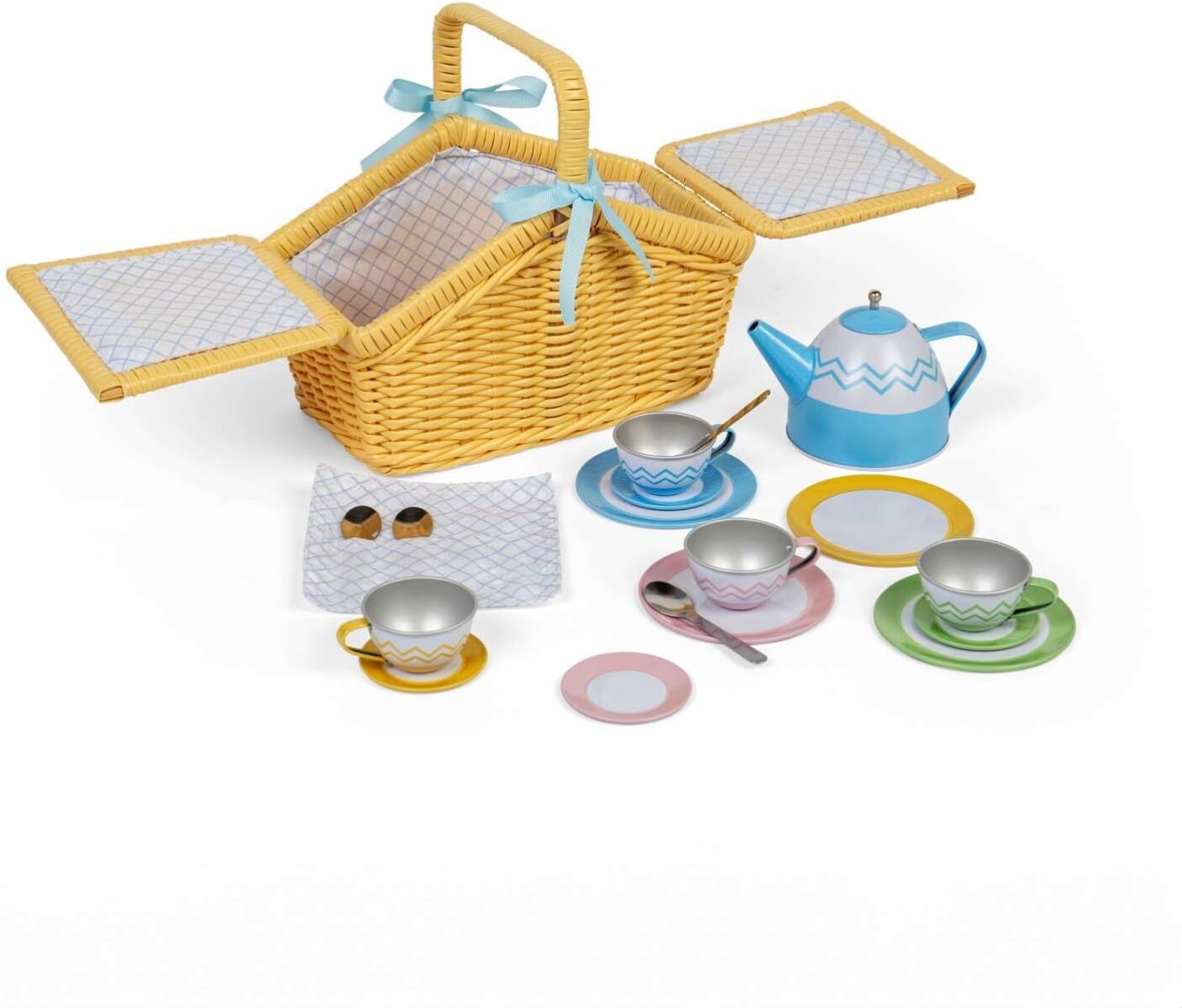 Juego Tazas de Té Canasta mimbre - natural — miKangaroo