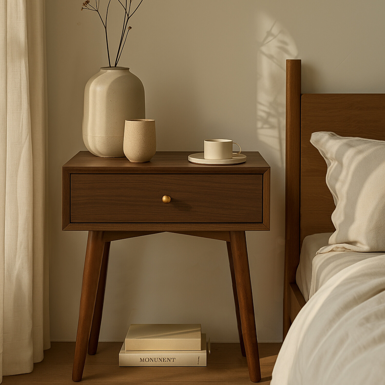 Mesa de Noche Oslo - Dark Brown — Samic