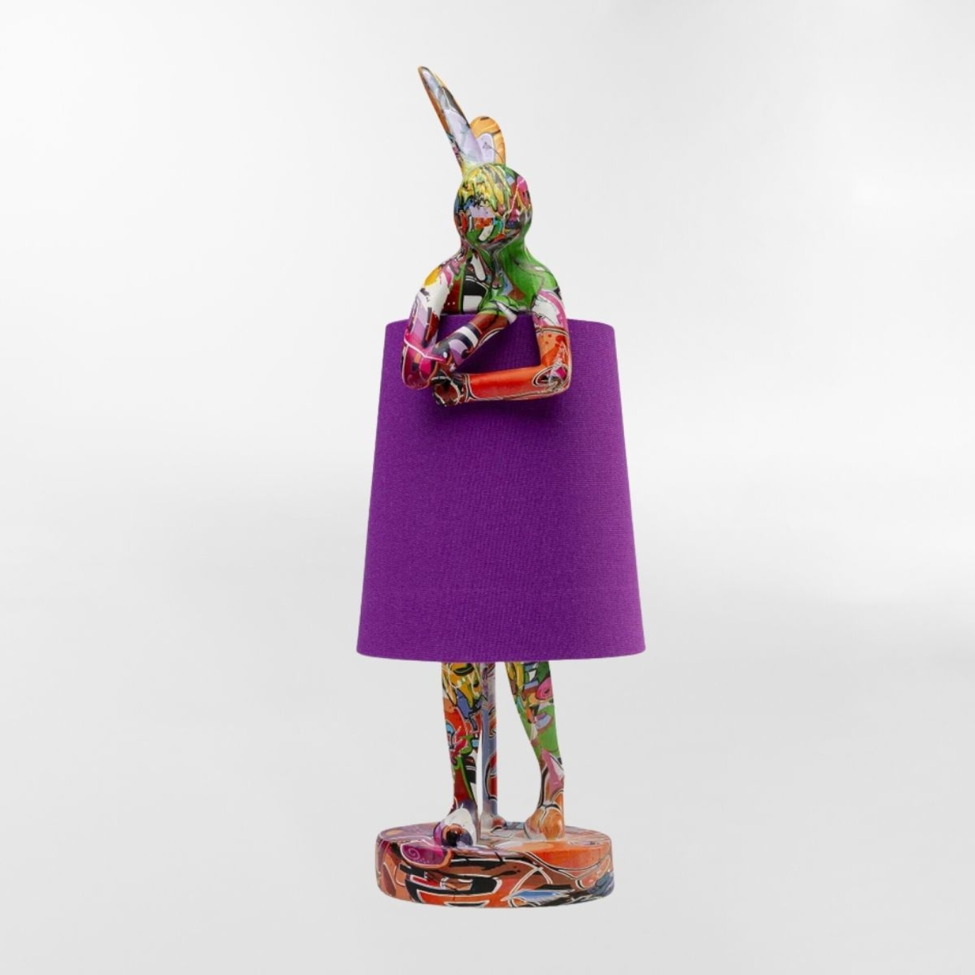 LUMINARIA DE MESA RABBIT GRAFFITI Púrpura — Viasono