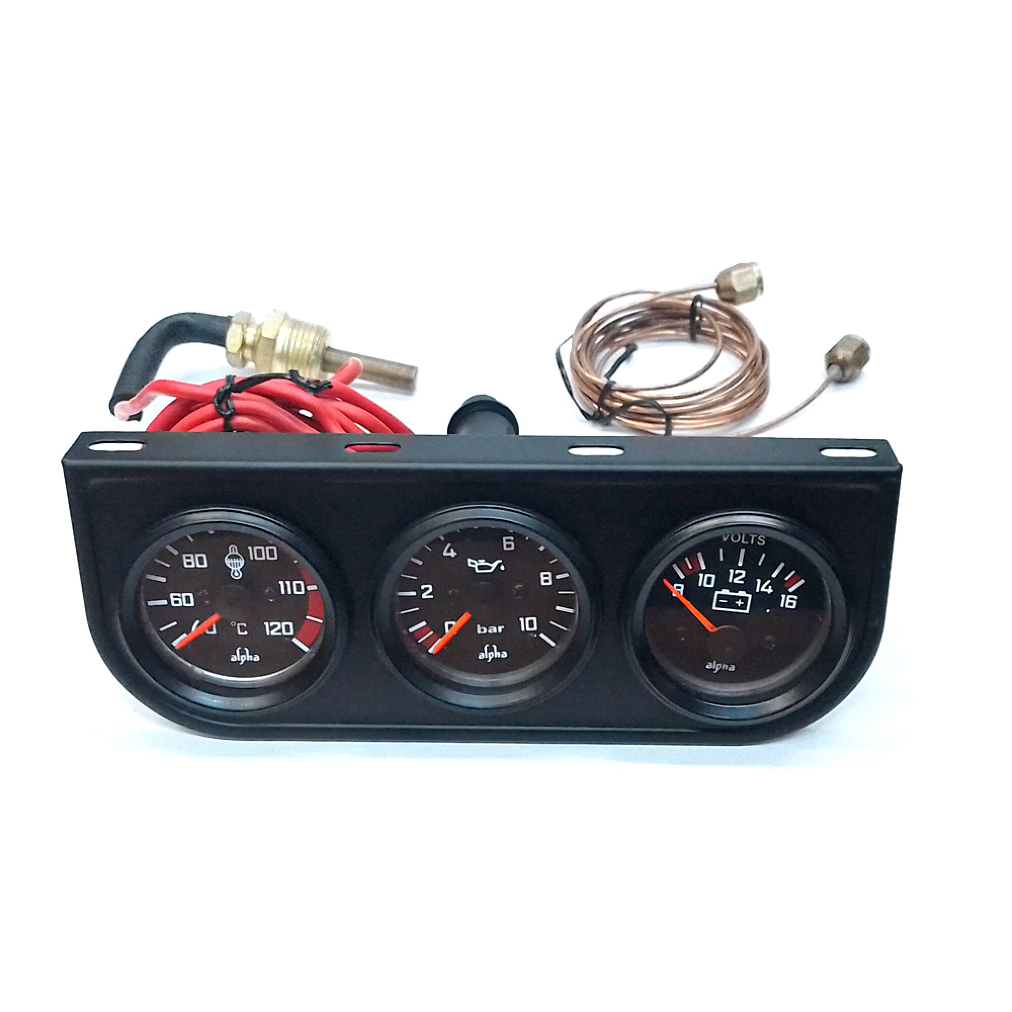 INSTRUMENTO RELOJ MEDIDOR - TRIO TEMP. PRESION CON VOLTIMETRO MECANICO ...