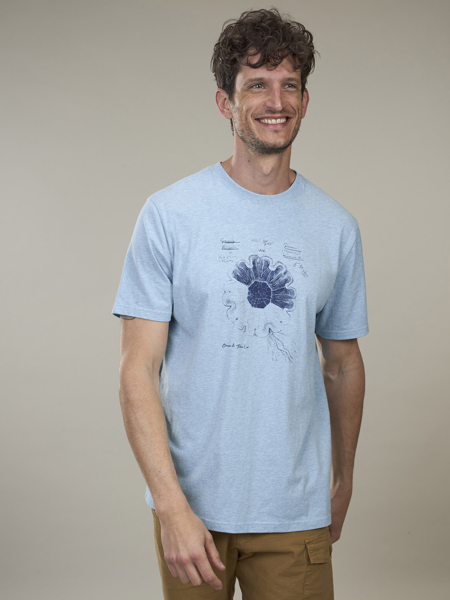 T-SHIRT NUCLEUS - CELESTE MELANGE — Benson & Thomas