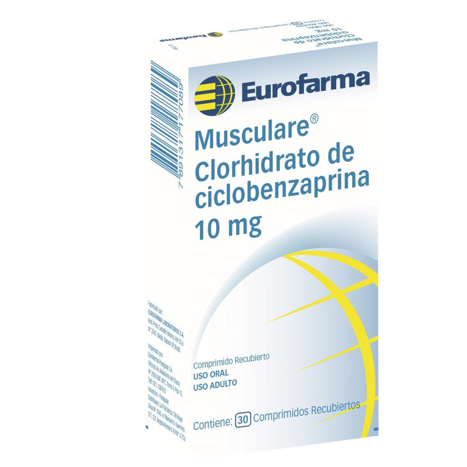 MUSCULARE 10 MG. CJ X 30 COMP. — Farmacenter
