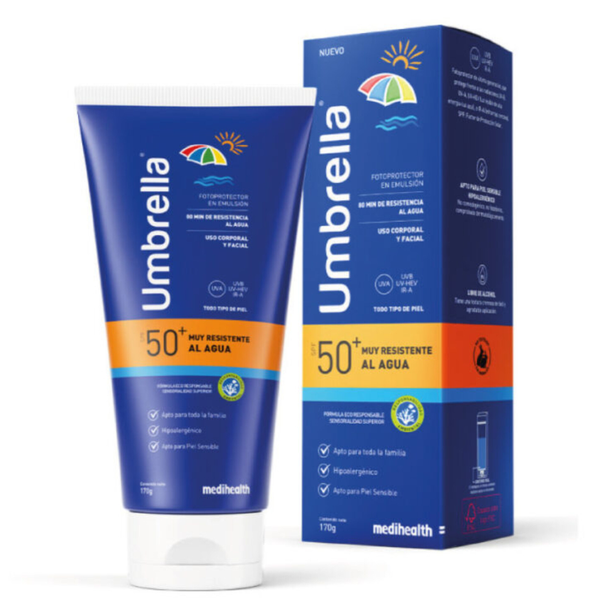 Protector Solar Umbrella Waterproof Emulsión FPS50+ 170g — San Roque