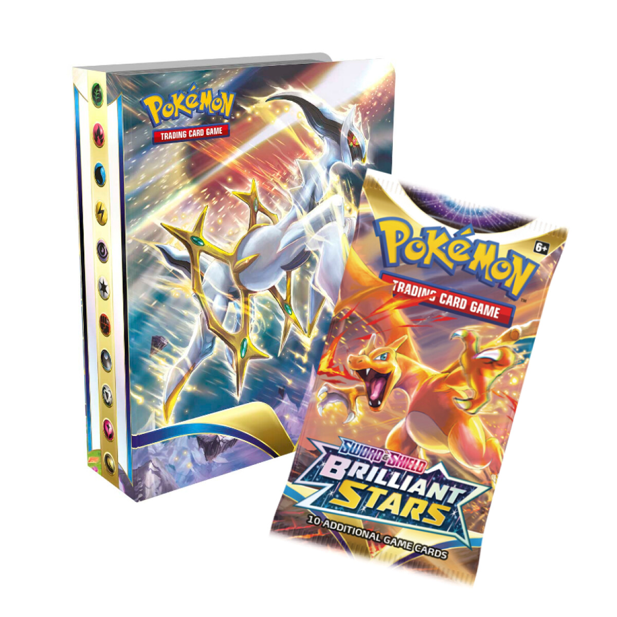 Mini Portfolio de 60 cartas + Booster de Pokemon Brillant Stars [Inglés ...