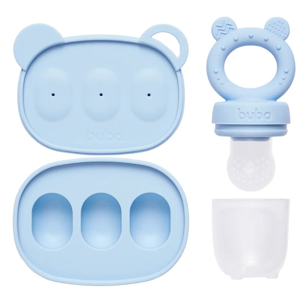 Set molde helado y mordillo alimentacion BUBA - celeste — MVD Kids
