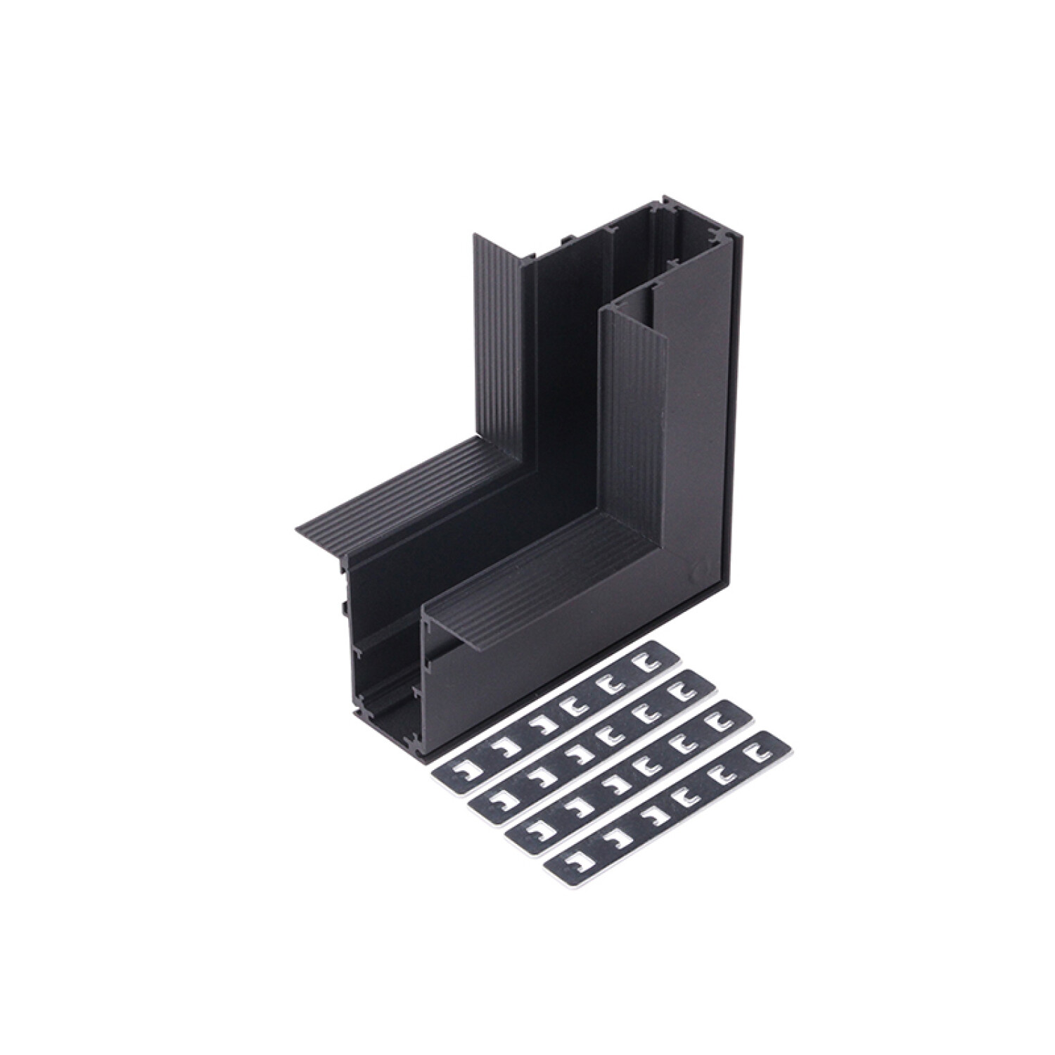 Conector en L vertical p/riel de embutir 100x100mm - IX4315 — Fivisa