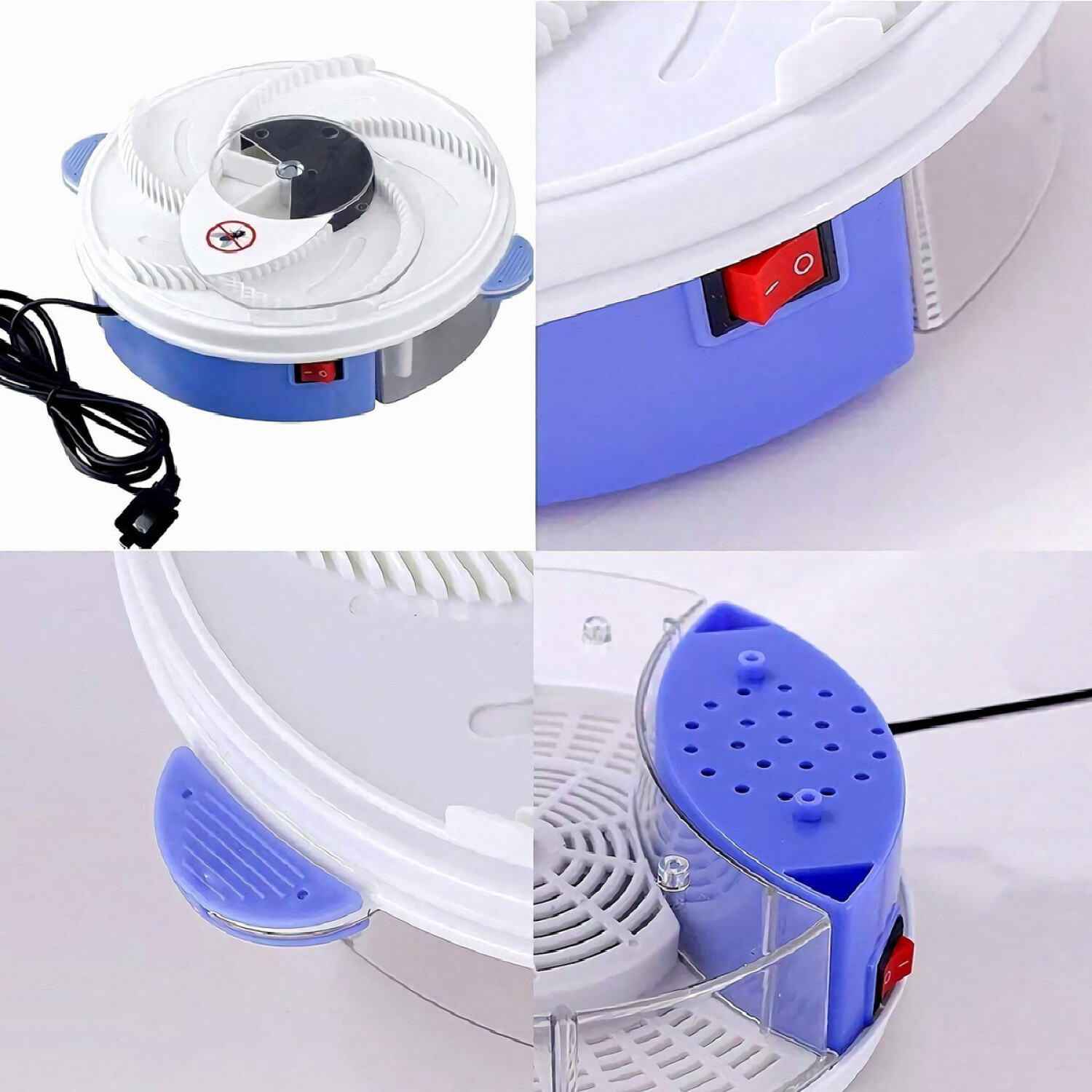 Atrapa Moscas Mata Insectos Eléctrico Giratorio Calidad — Atrix