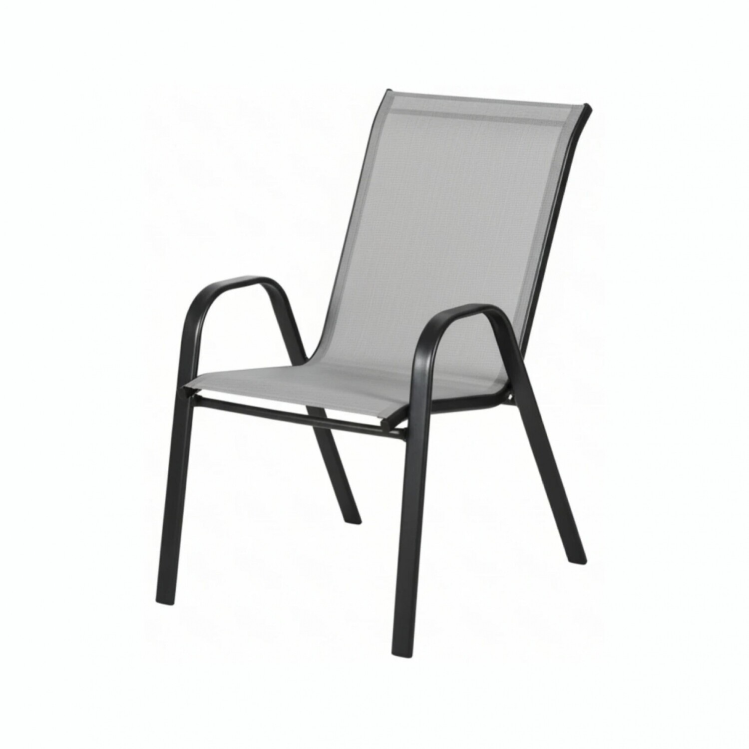 Silla De Jardín RUSTICO SC-092 Textilina Y Acero - Gris — AMV Store