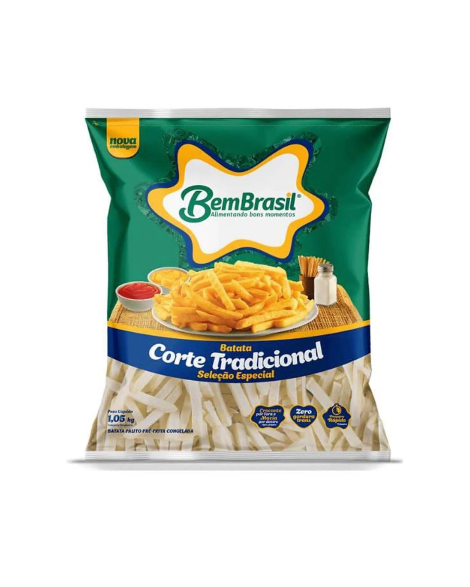 PAPAS FRITAS BEM BRASIL TRADICIONAL 2K — Hola Congelados