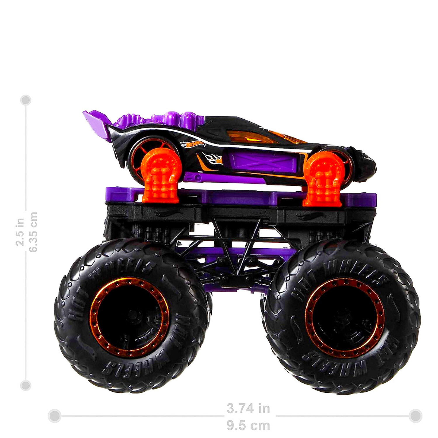 Hot Wheels Monster Trucks + 2 autos Originales Mattel - Violeta — El ...