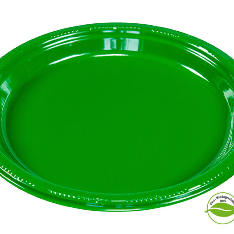Plato Biodegradable 15cm x10Un - Verde — Casa Fessta