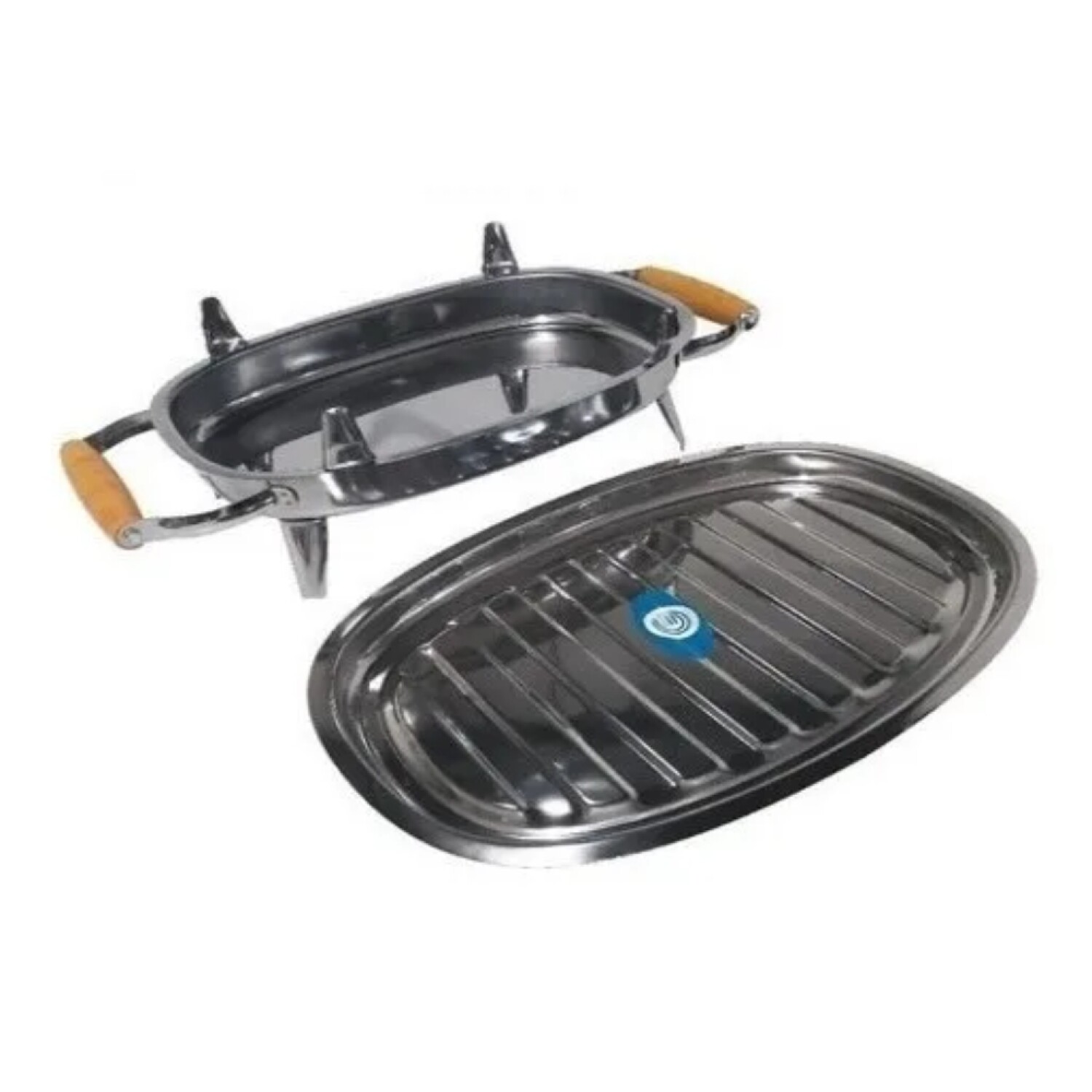 Guadix Parrilla Brasero Inox Con Asas Madera — DG Market