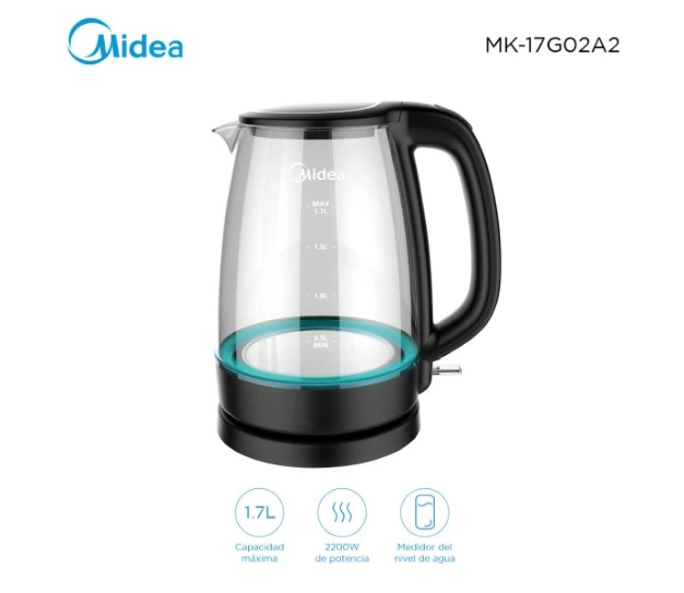 Jarra Electrica Midea Vidrio Mk-17go — Albanes
