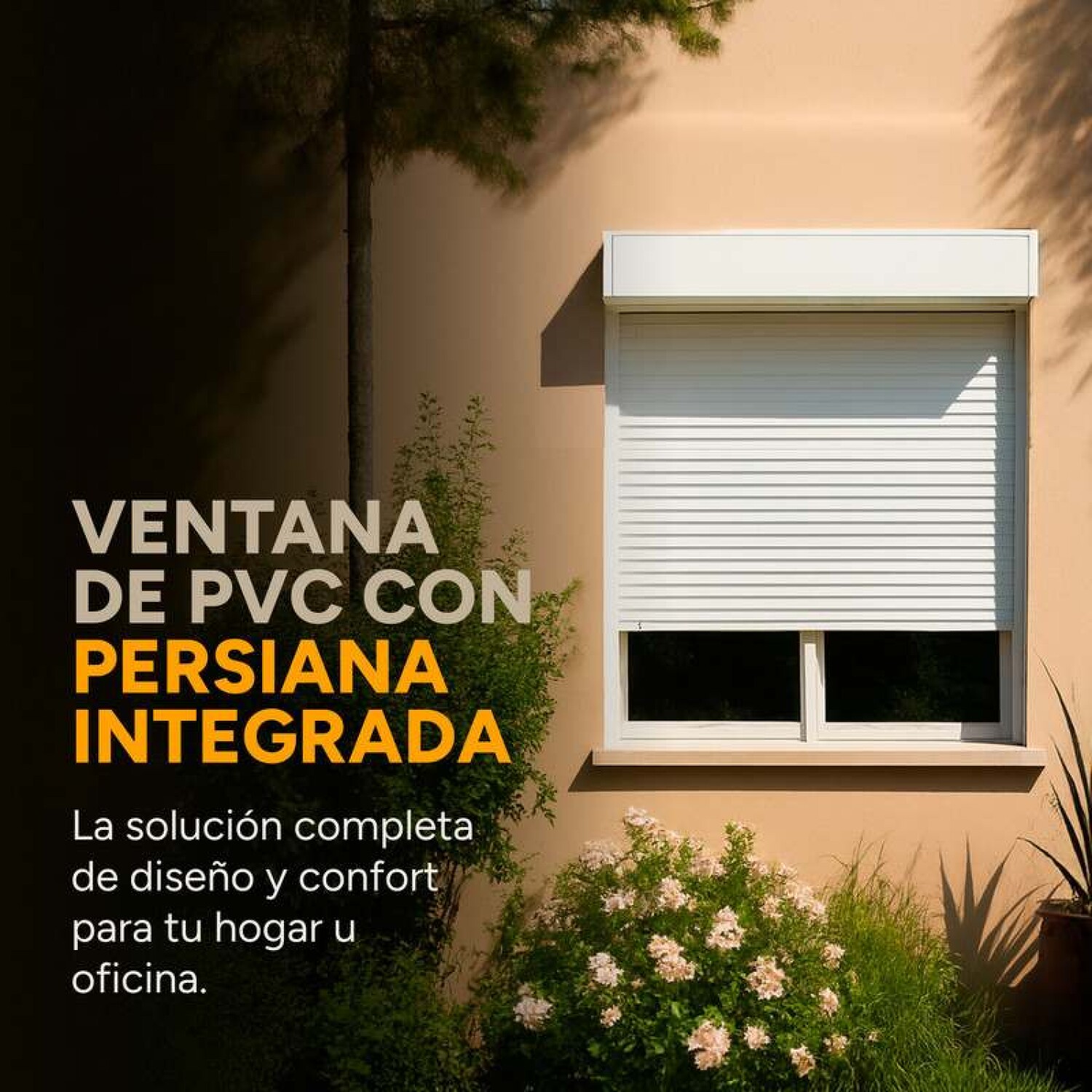 Ventana de PVC Blanco 134 X 120 Con Persiana Corrediza — Atrix