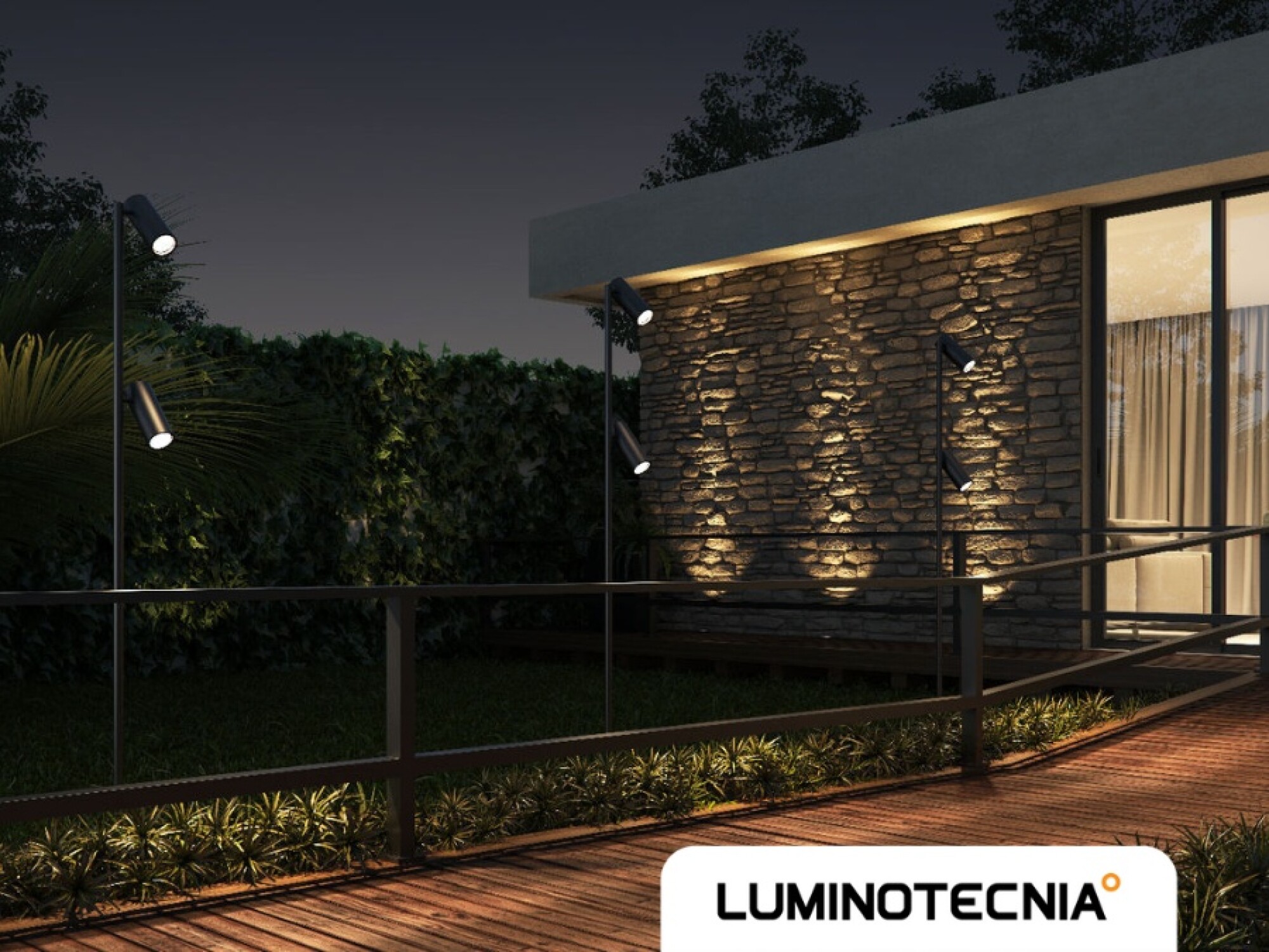LUMINARIA DE PISO GUBEN 1.10M 2XGU10 NEGRO OPACO — Luminotecnia