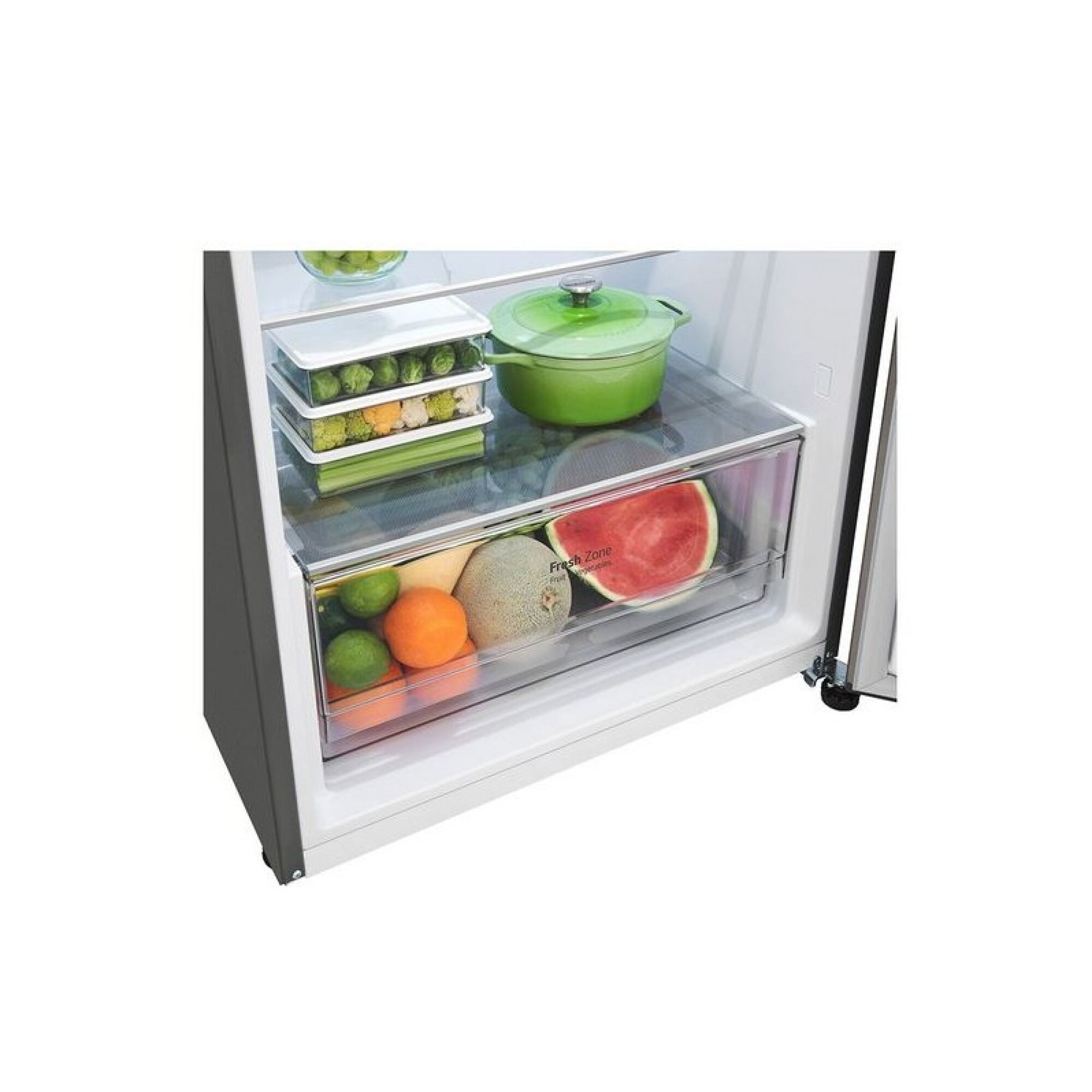 HELADERA LG CON FREEZER 393 LTS. INOX CON DISP. INVERTER ...
