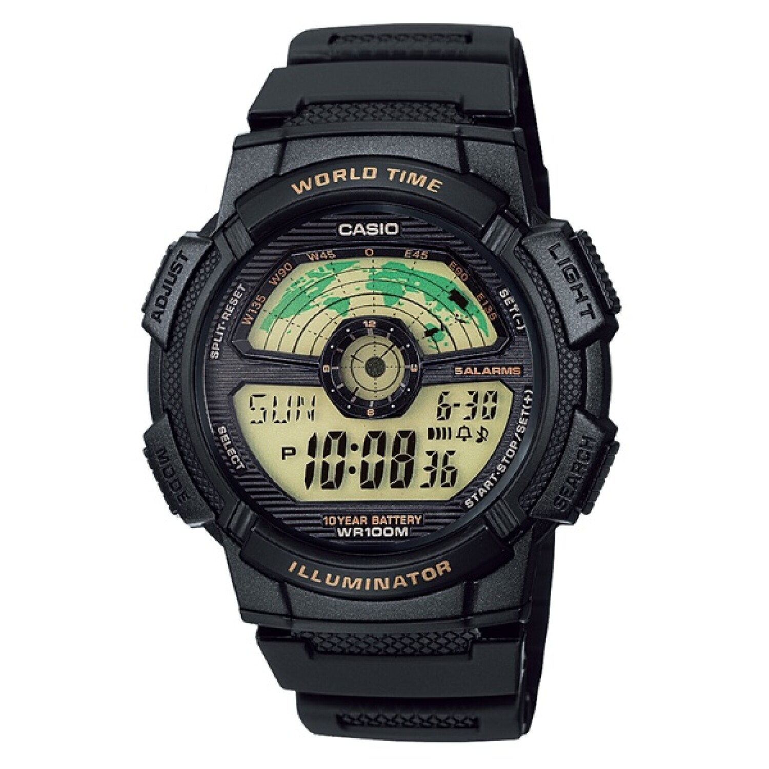 Reloj CASIO AE1100W-1BVDF Resina Negro Esfera 48 mm — WatchMe