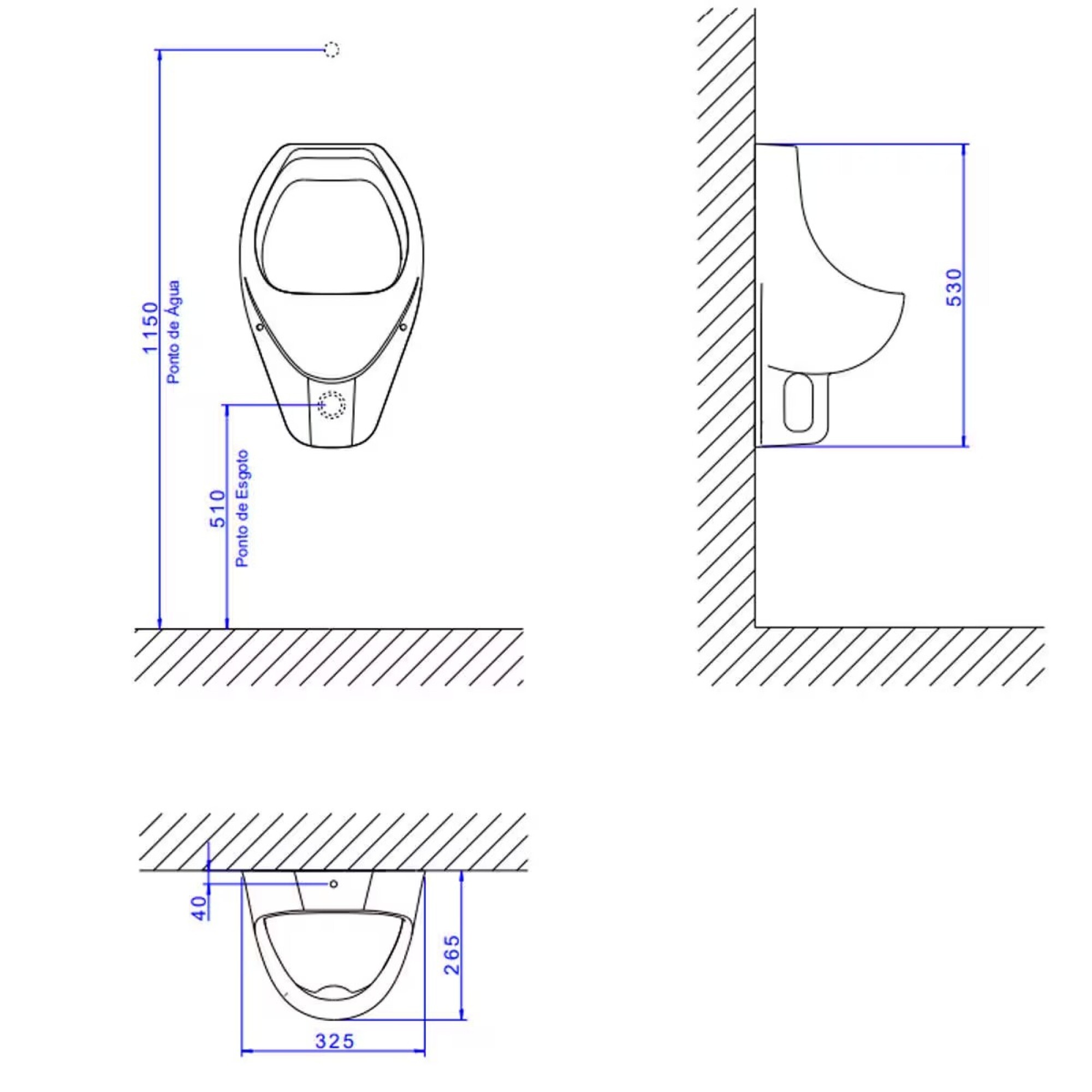 Urinario Pequeño Blanco Deca — Loysa