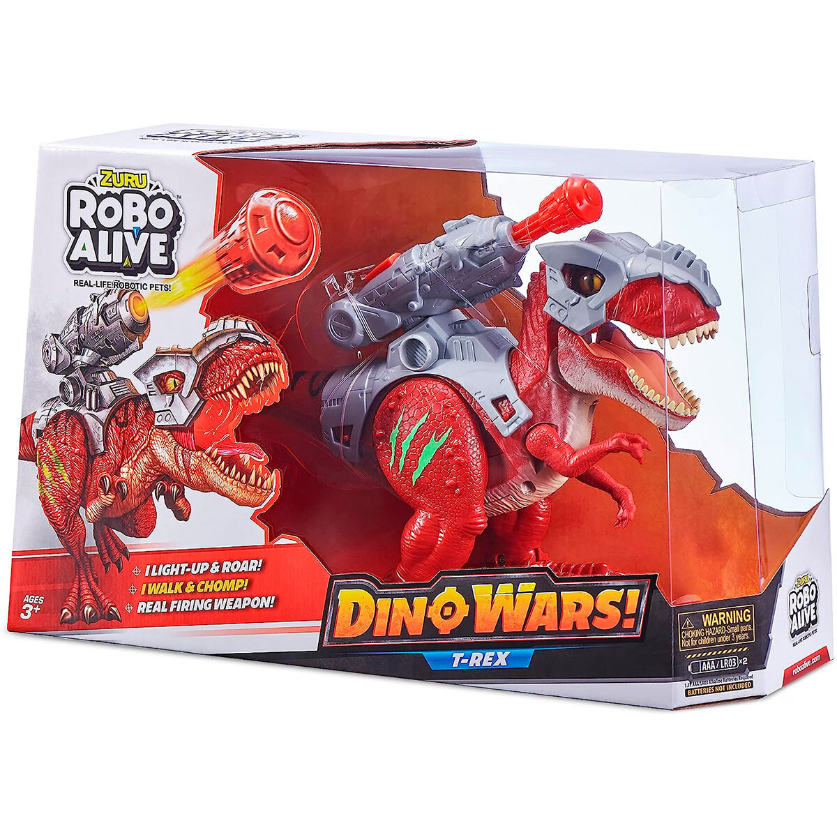 Figura Dinosaurio T- Rex Con Armadura Luz Y Sonido — El Rey del ...