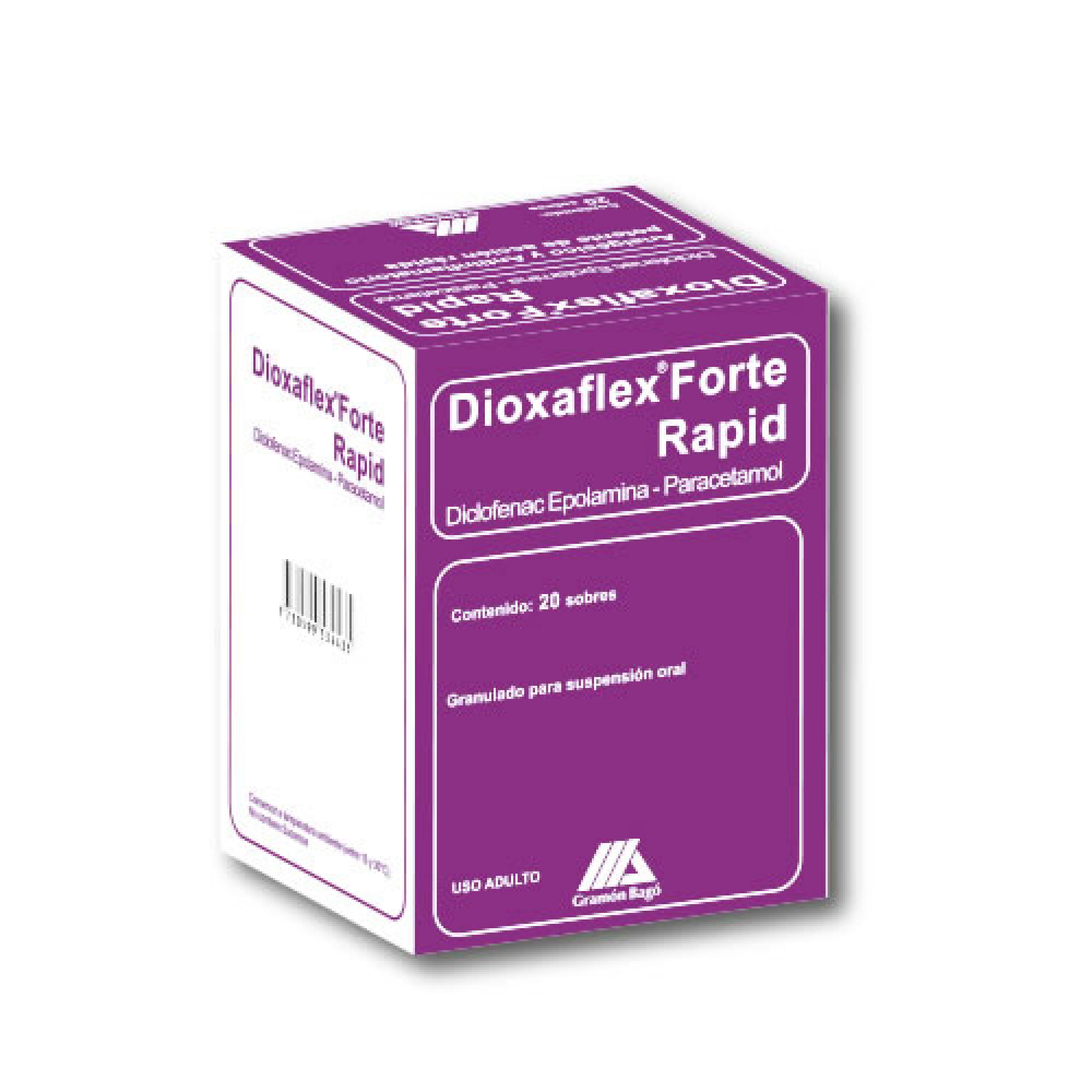 DIOXAFLEX FORTE RAPID X 20 SOBRES — Farmaglam