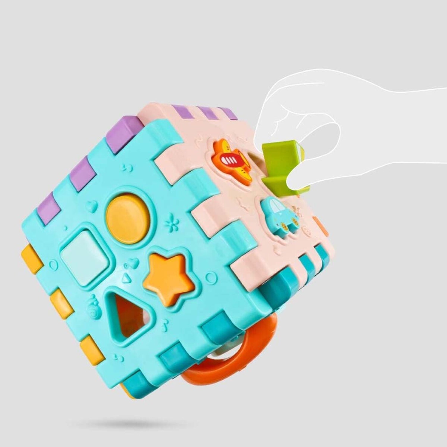Cubo Didáctico Encastrable Musical Juego Actividades Huanger - Multicolor — HTS