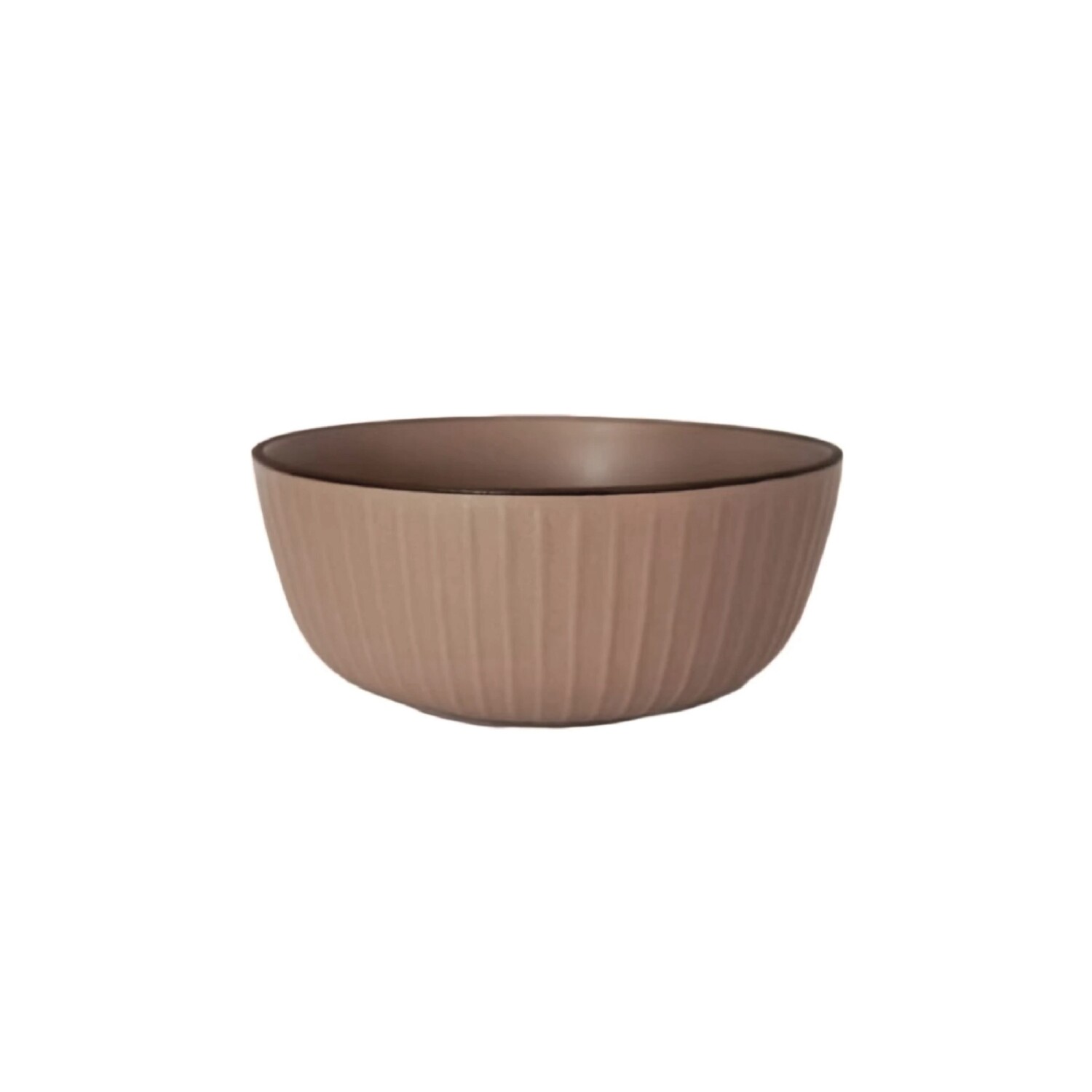 BOWL D15CM LINEAS CAMEL BORDE MARRON — Koz Design