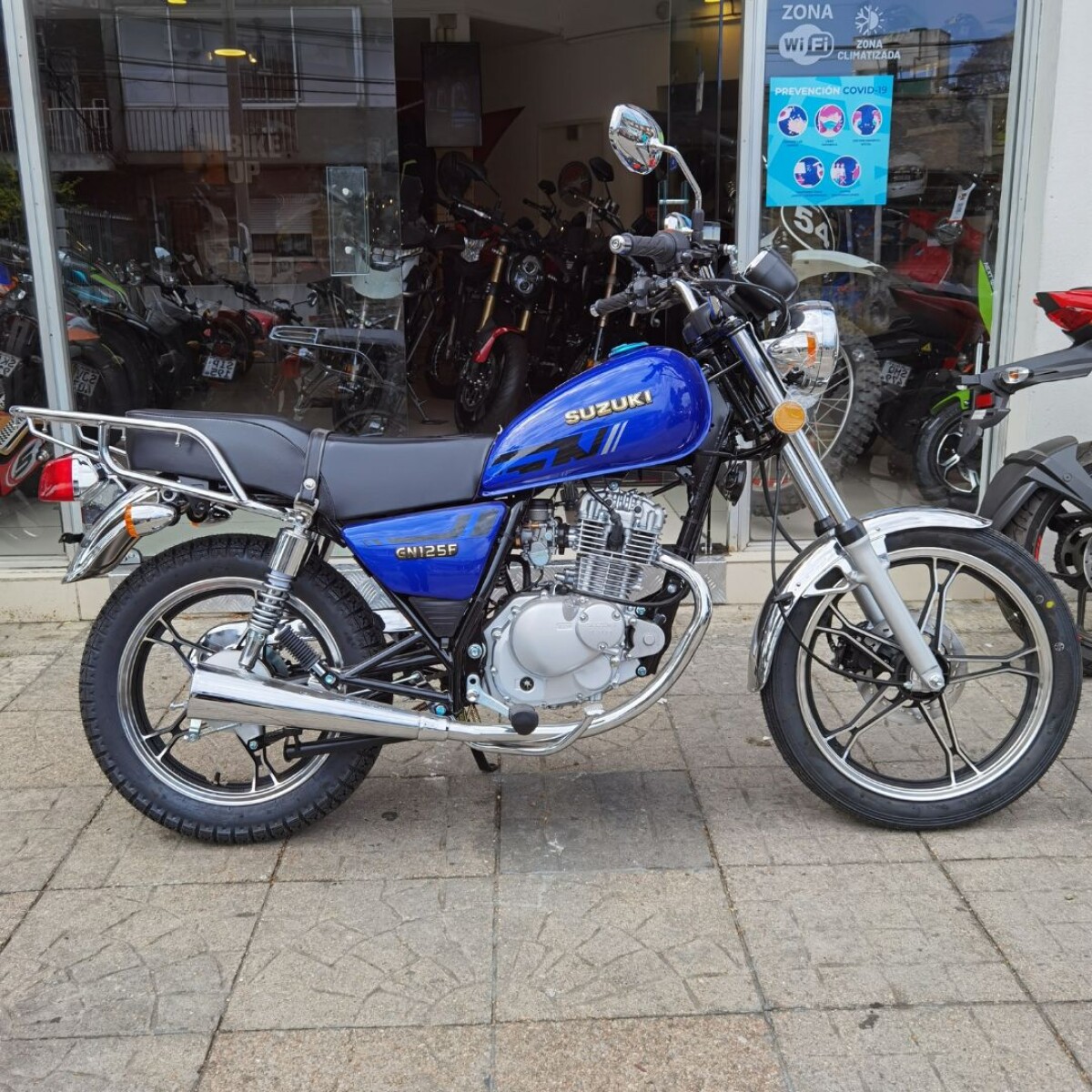 Suzuki GN125F - Azul - Reserva — Bike Up