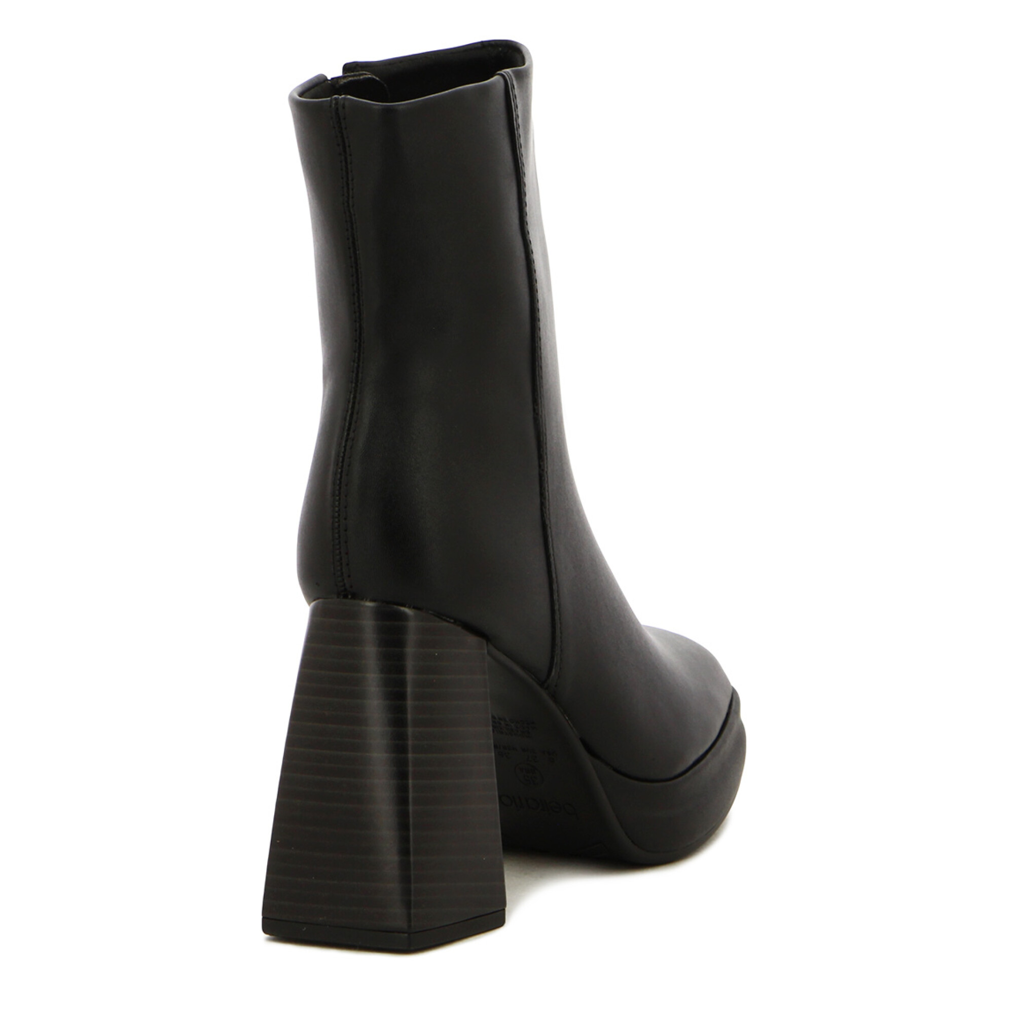 Bota Mujer Beira Rio Taco Medio Con Plataforma - Negro — Macri