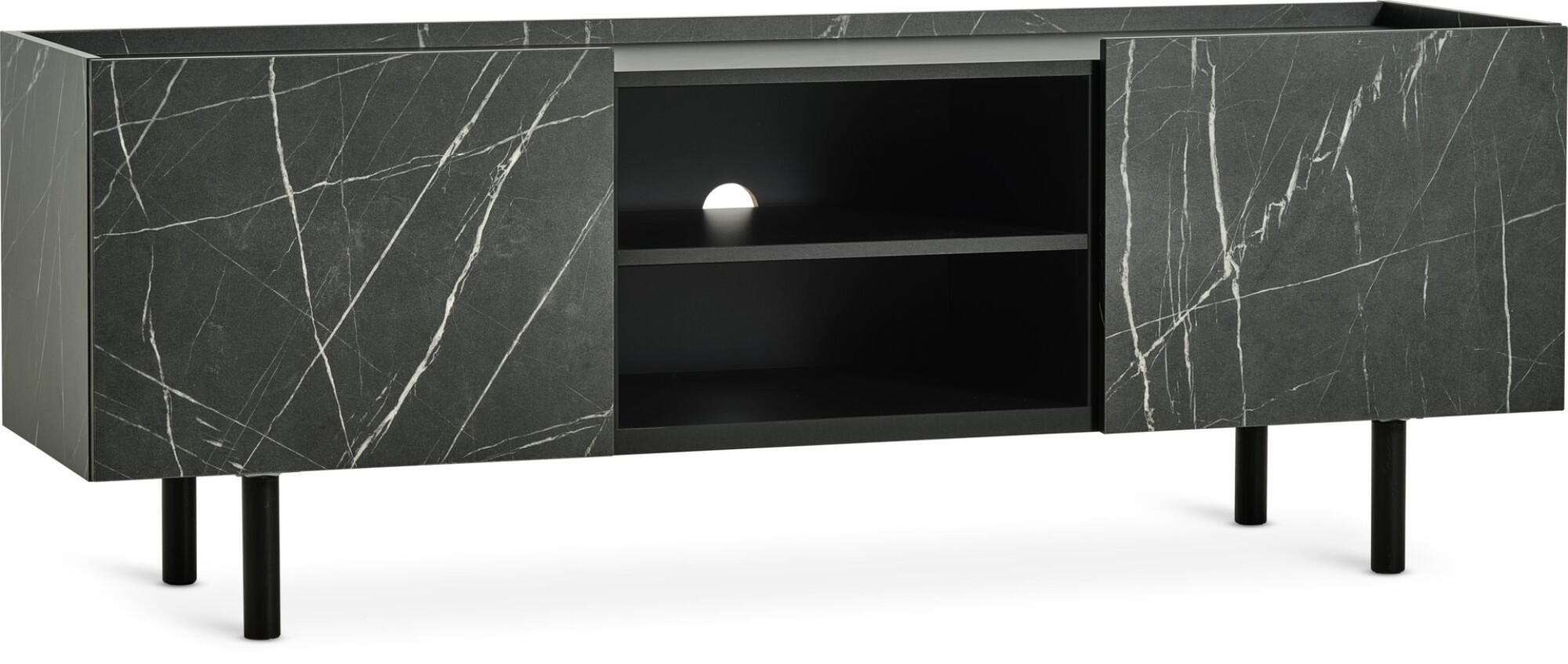 Mueble TV KRONDAL 2 puertas color mármol — JYSK