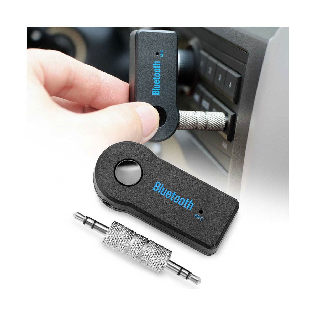 RECEPTOR AUDIO BLUETOOTH BT310 ADAPTADOR USB JACK 3,5 PARA AUTO — Woofer