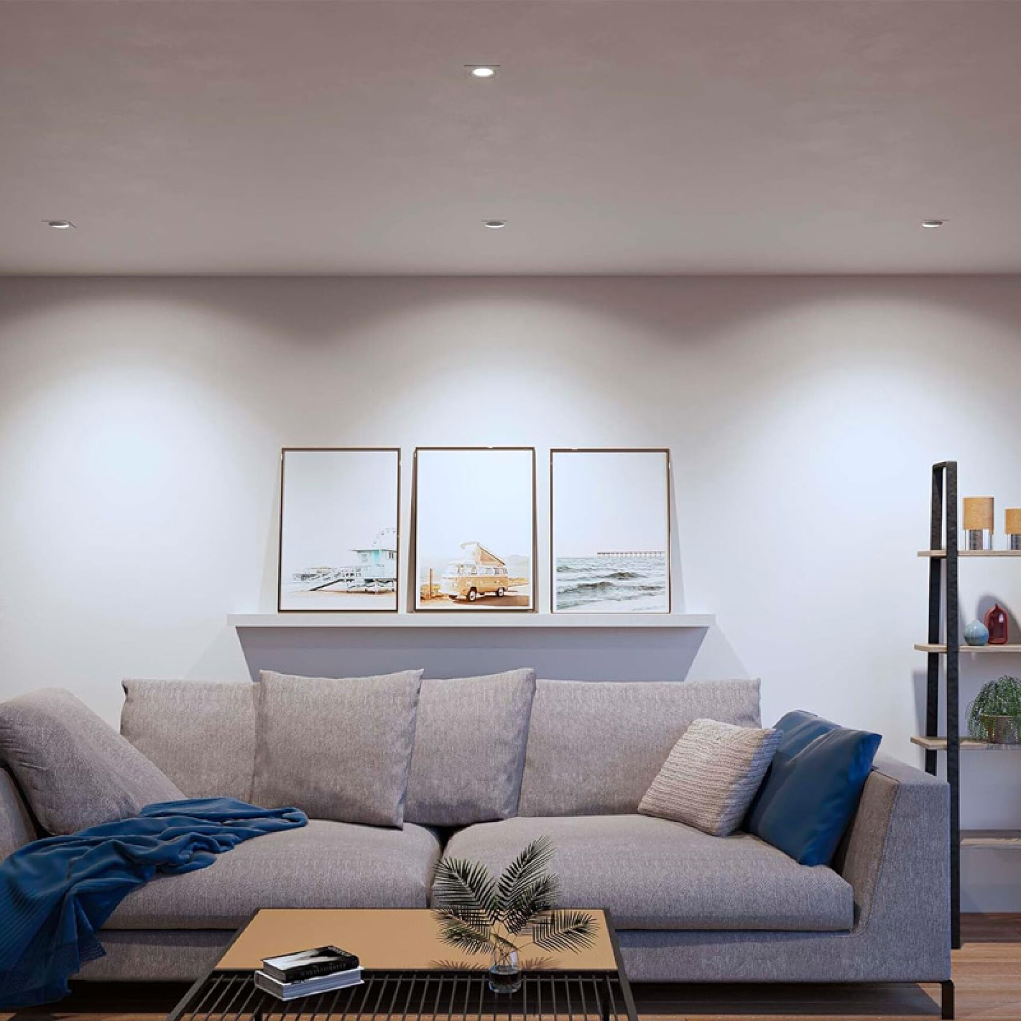 Aro Empotrable Fijo Cuadrado Blanco Mate Montana — Serlux