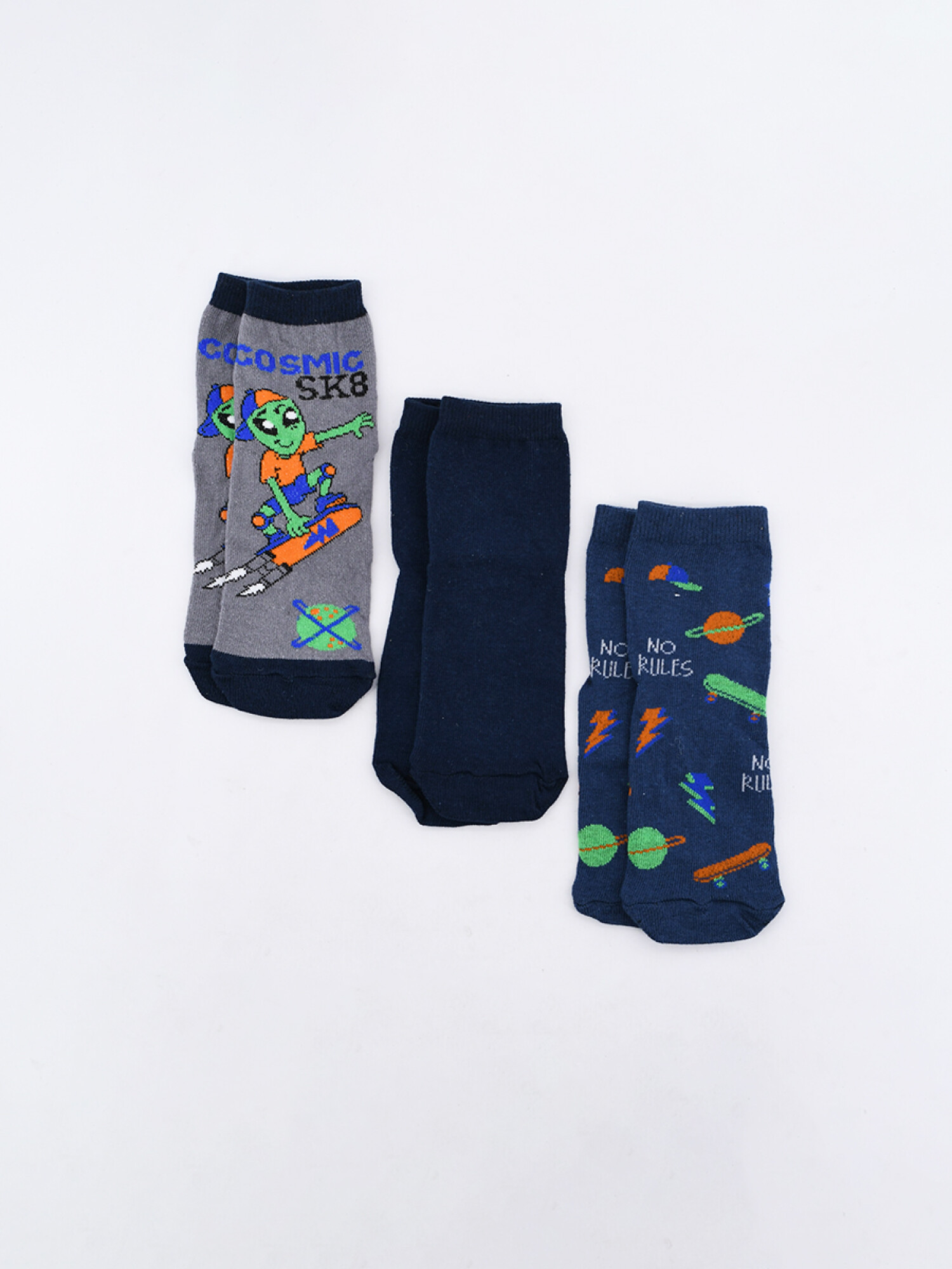 MEDIA INFANTIL PACK x 3 - AZUL OSCURO — Guapa