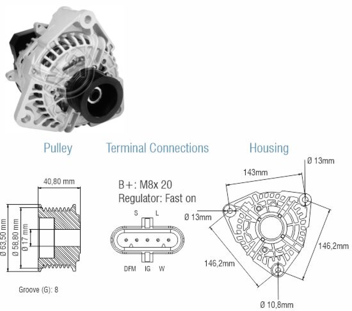 ALTERNADOR MERCEDES BENZ AXOR ATEGO ACTROS 24V 80A=0124555004=ALT ...