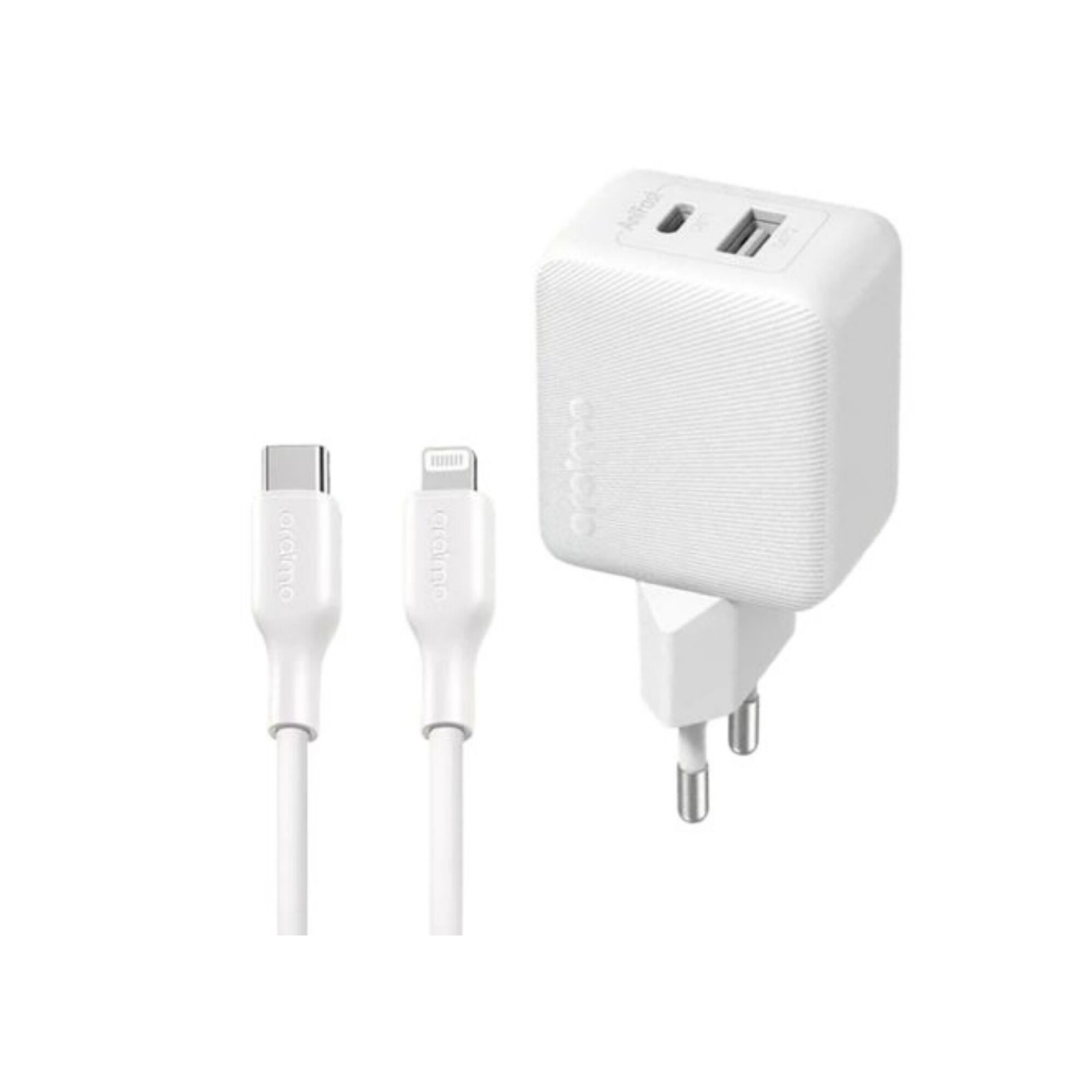 Cargador Oraimo 20wfast + Cable USBC a Lightning White — ZonaTecno