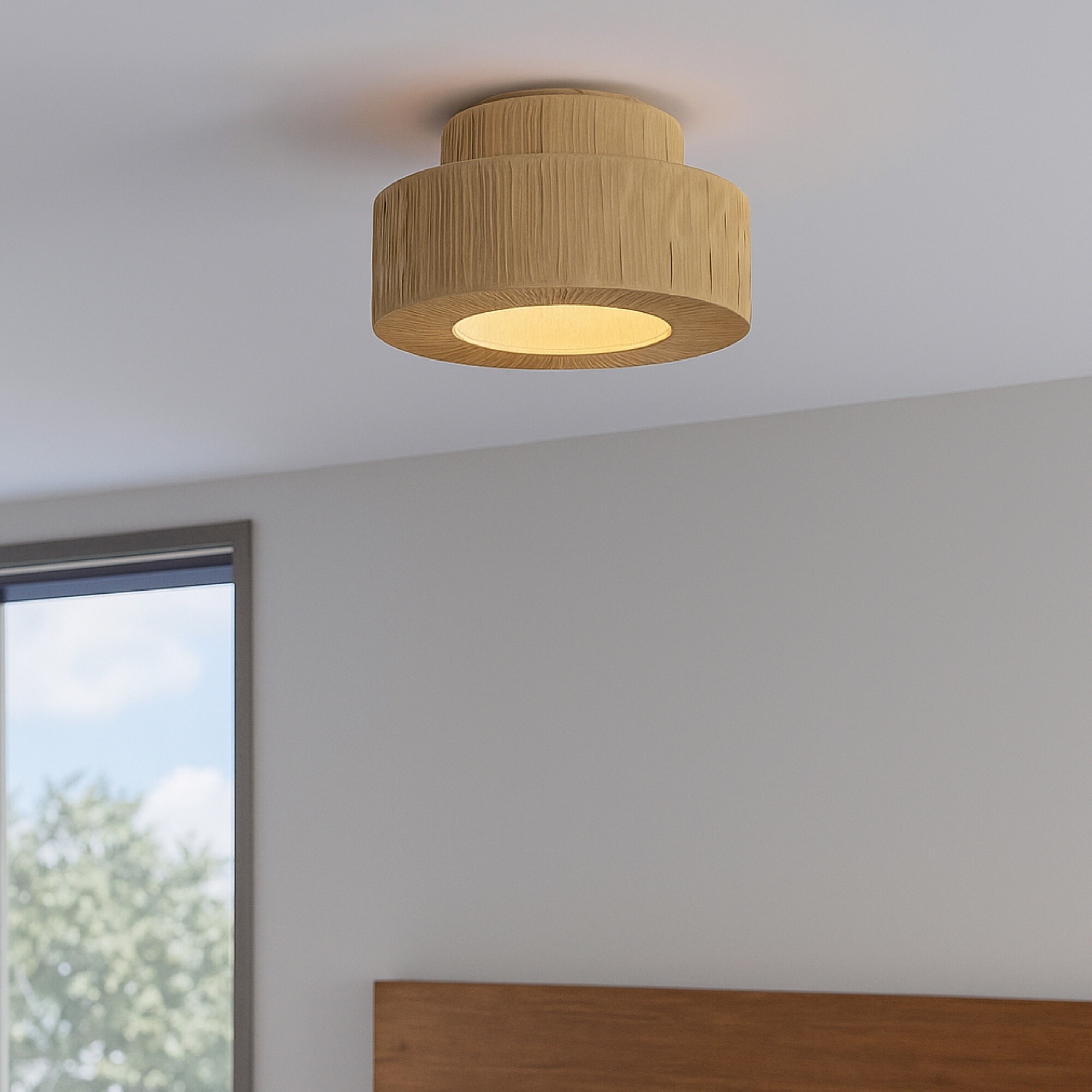 Artefacto Decorativo De Techo Bukano Wood — Serlux
