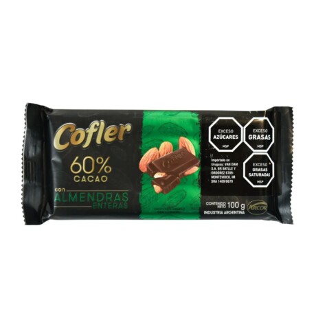 TABLETA CHOCOLATE COFLER 60% 100G ALMENDRA — El Clon