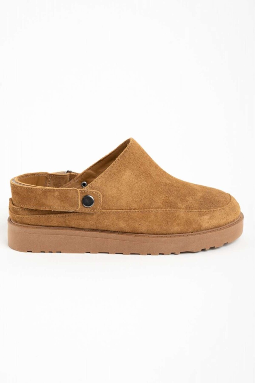 Zueco Gamuza Con Corderito - Camel — Tienda Soy Santander